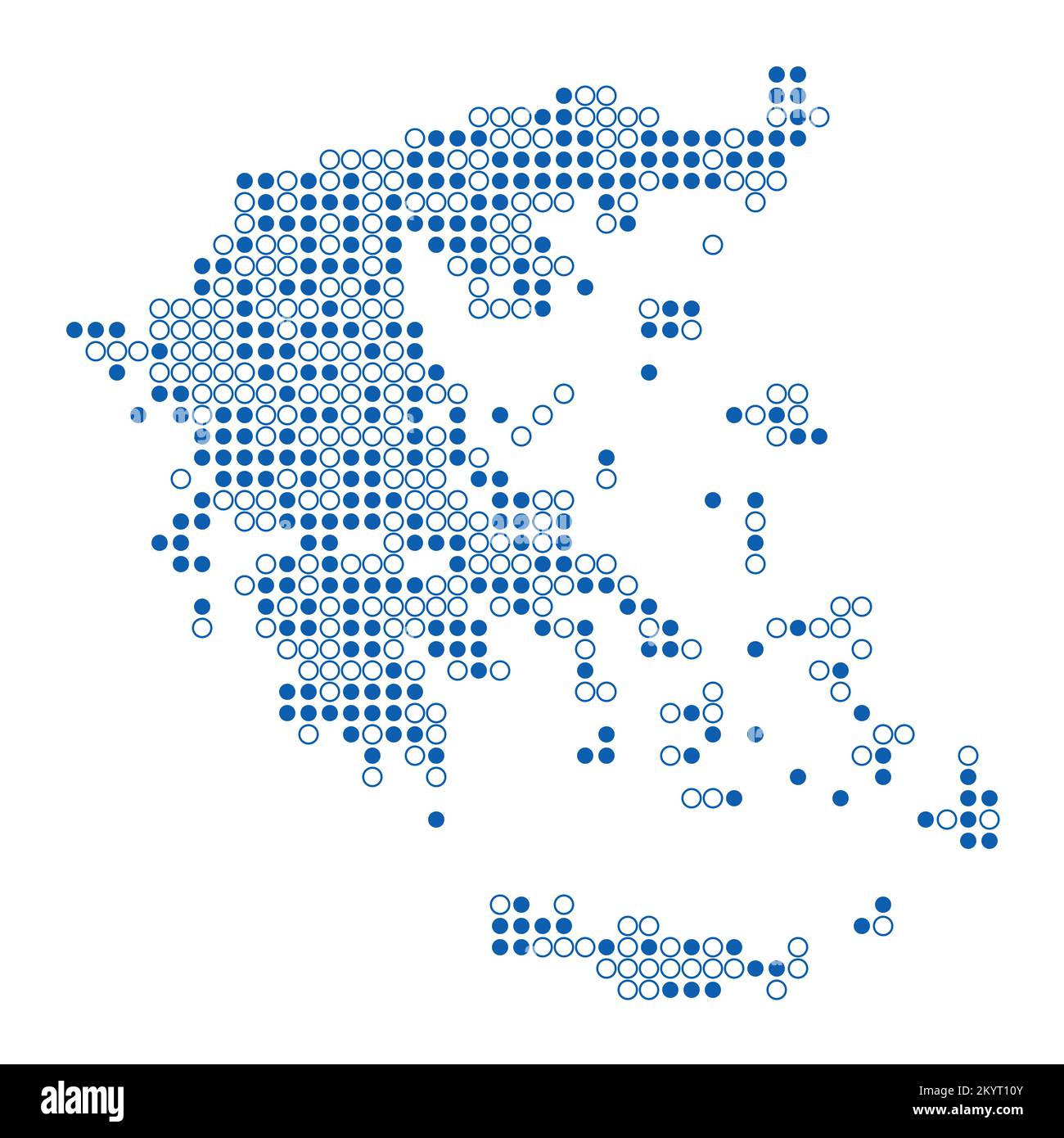 Greece Map Silhouette Pixelated generative pattern illustration Stock ...