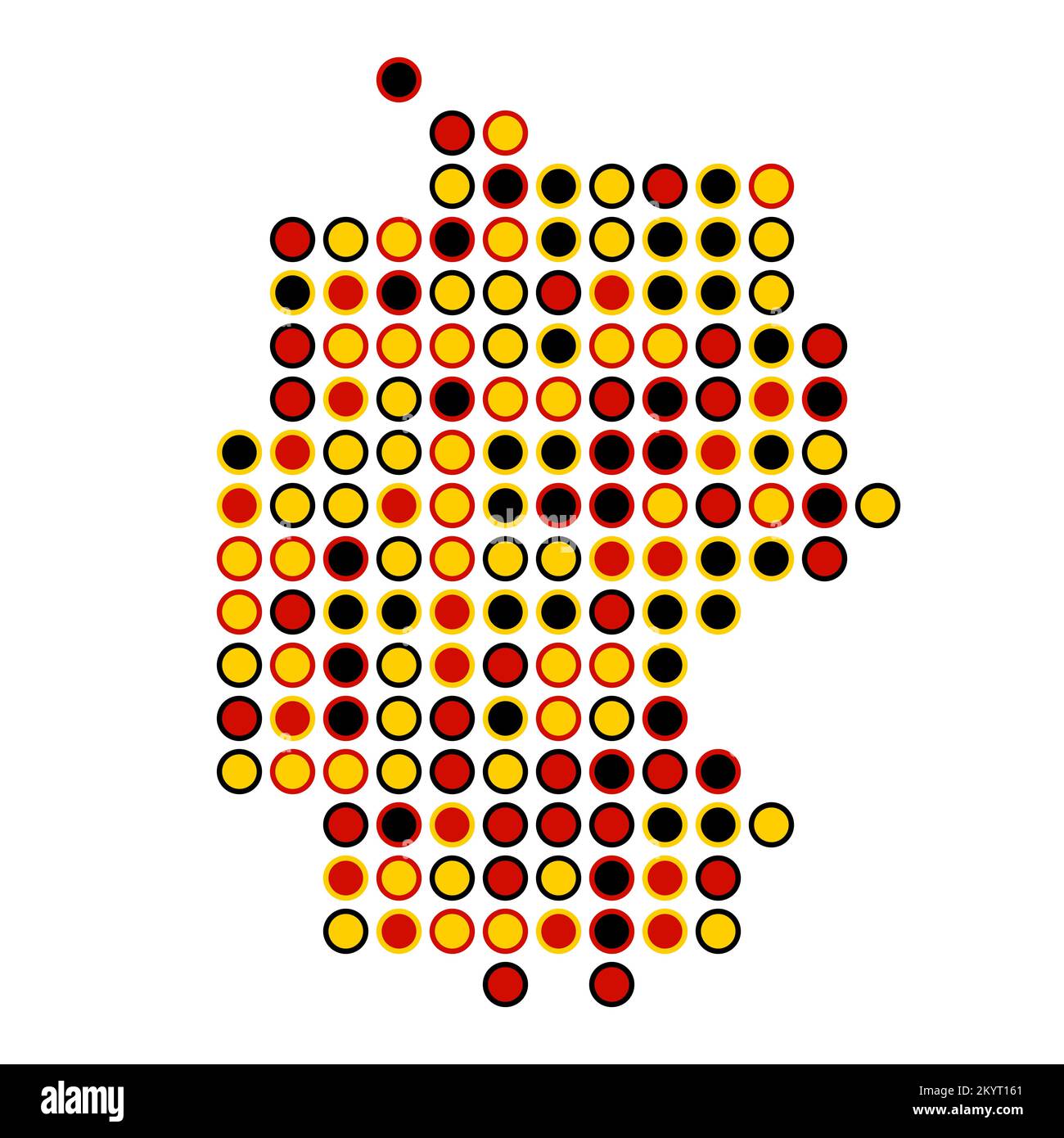 Germany Map Silhouette Pixelated generative pattern illustration Stock ...