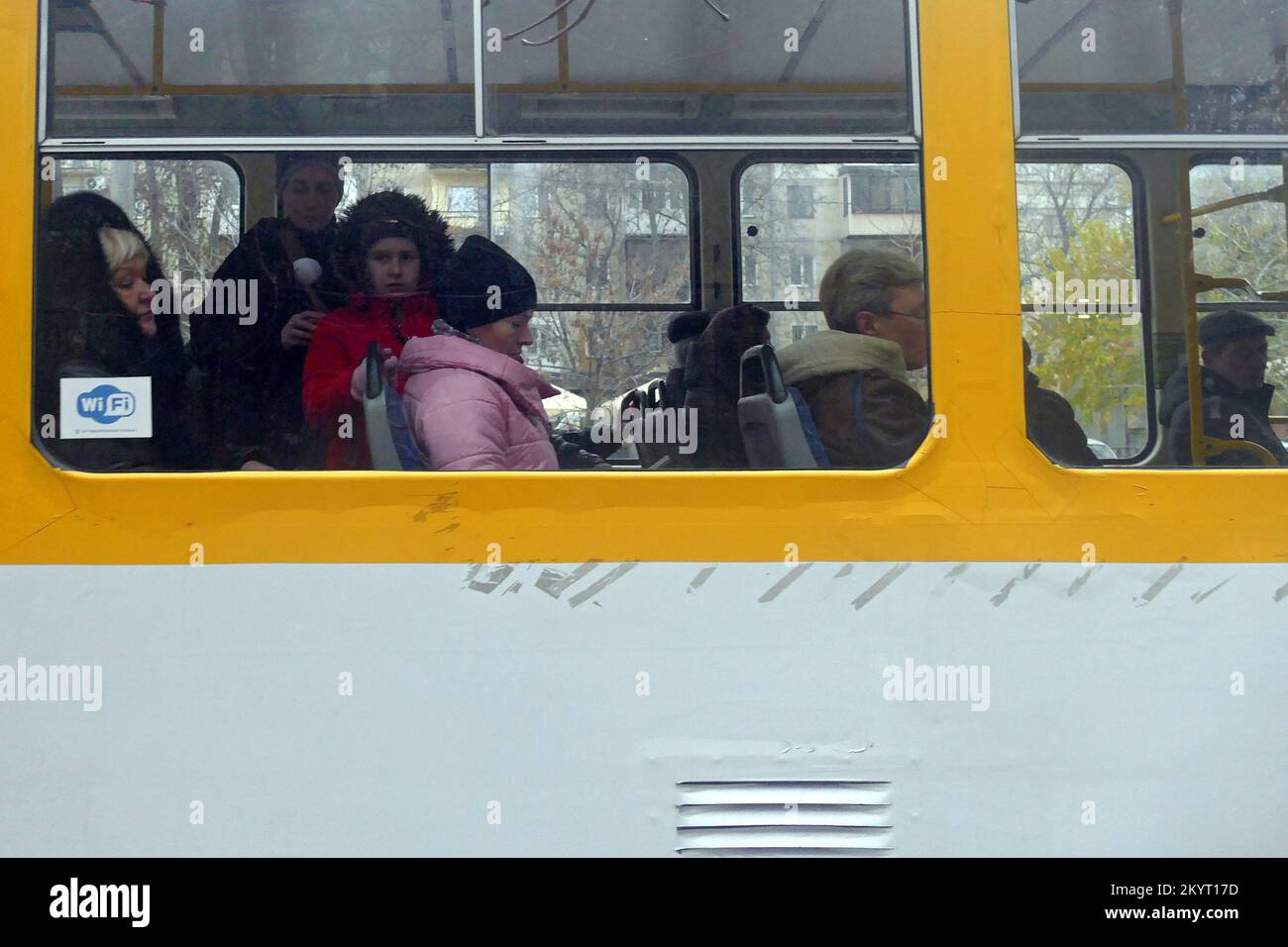 ODESA, UKRAINE - DECEMBER 01, 2022 - Passengers are seen on a ...