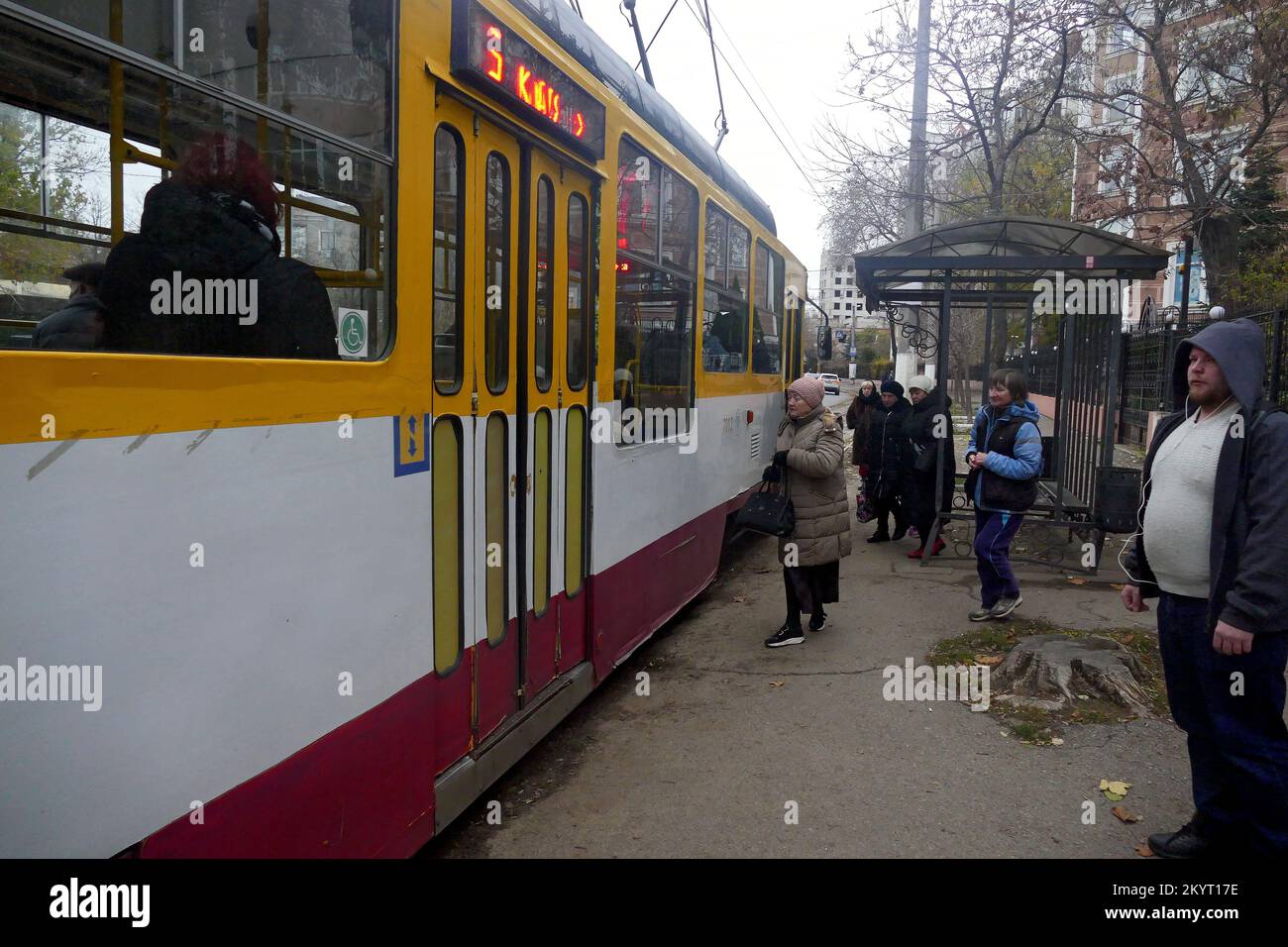 ODESA, UKRAINE - DECEMBER 01, 2022 - Electric city transport has ...
