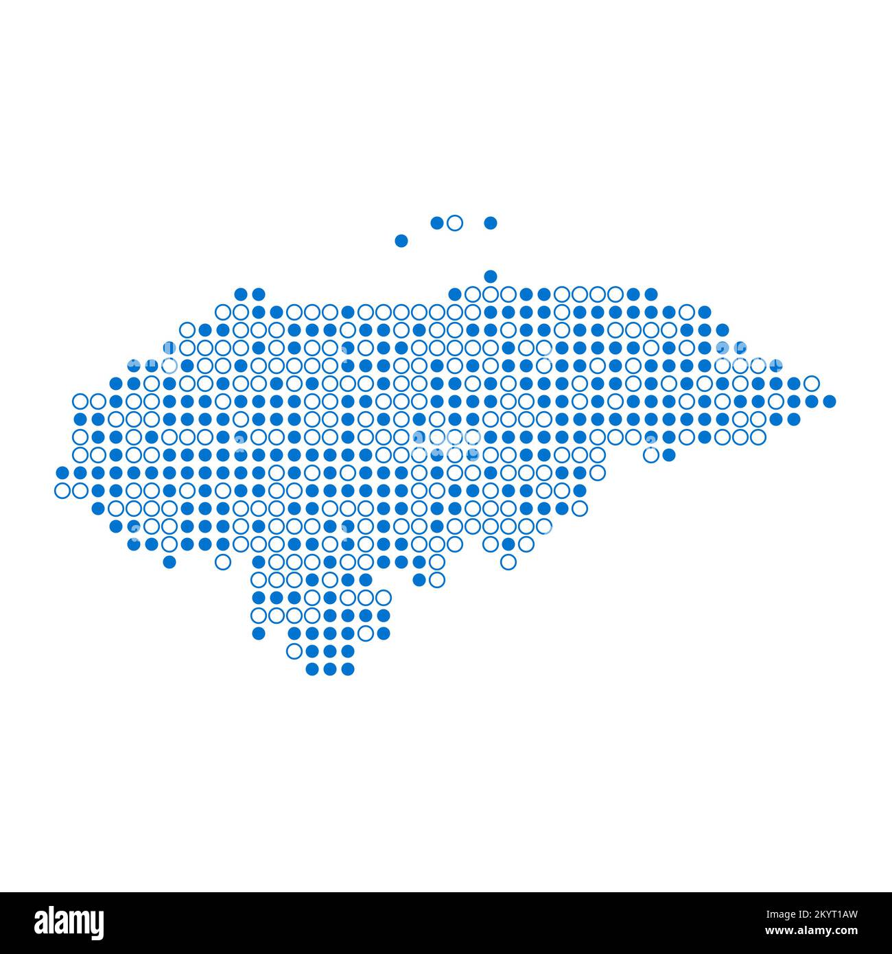Honduras Map Silhouette Pixelated generative pattern illustration Stock ...
