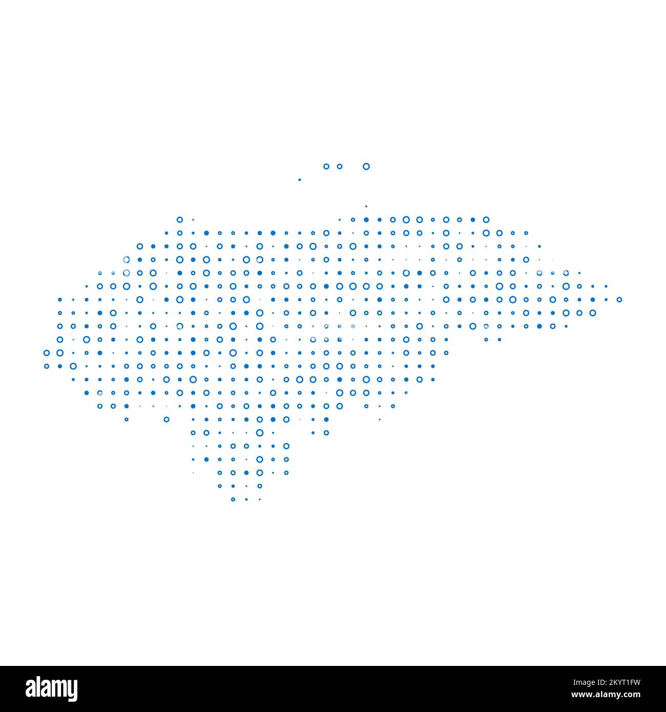 Honduras Map Silhouette Pixelated generative pattern illustration Stock ...