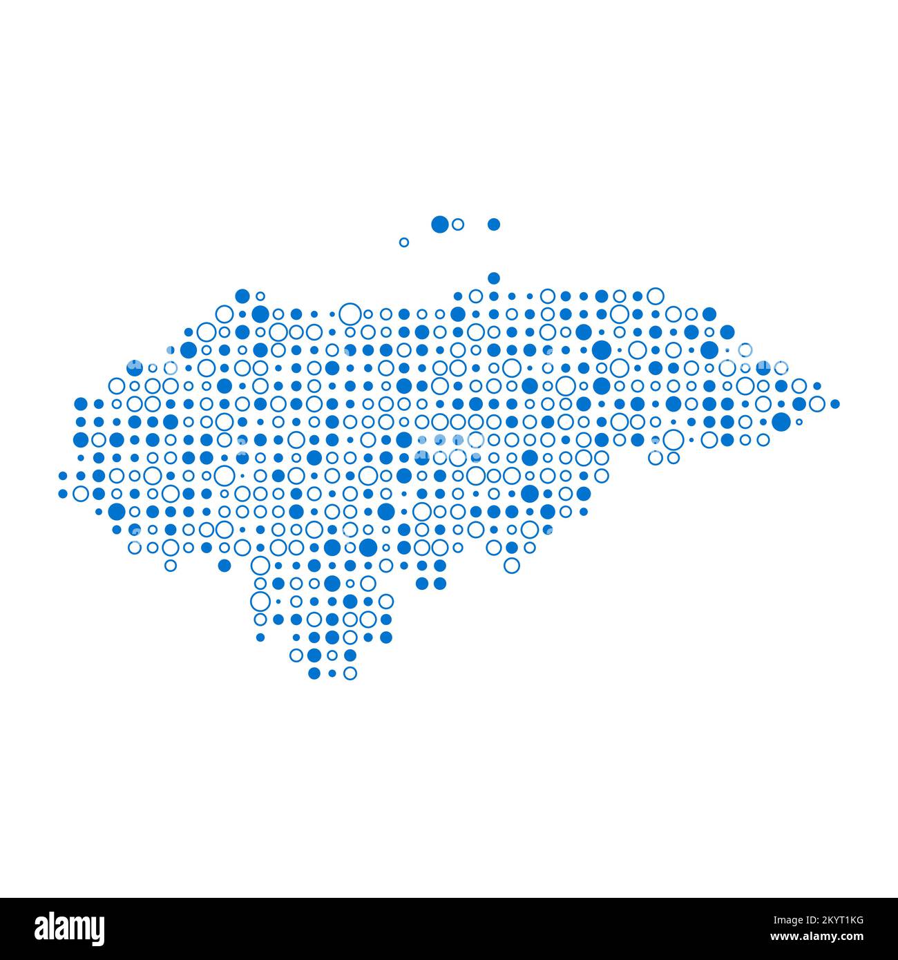 Honduras Map Silhouette Pixelated generative pattern illustration Stock ...