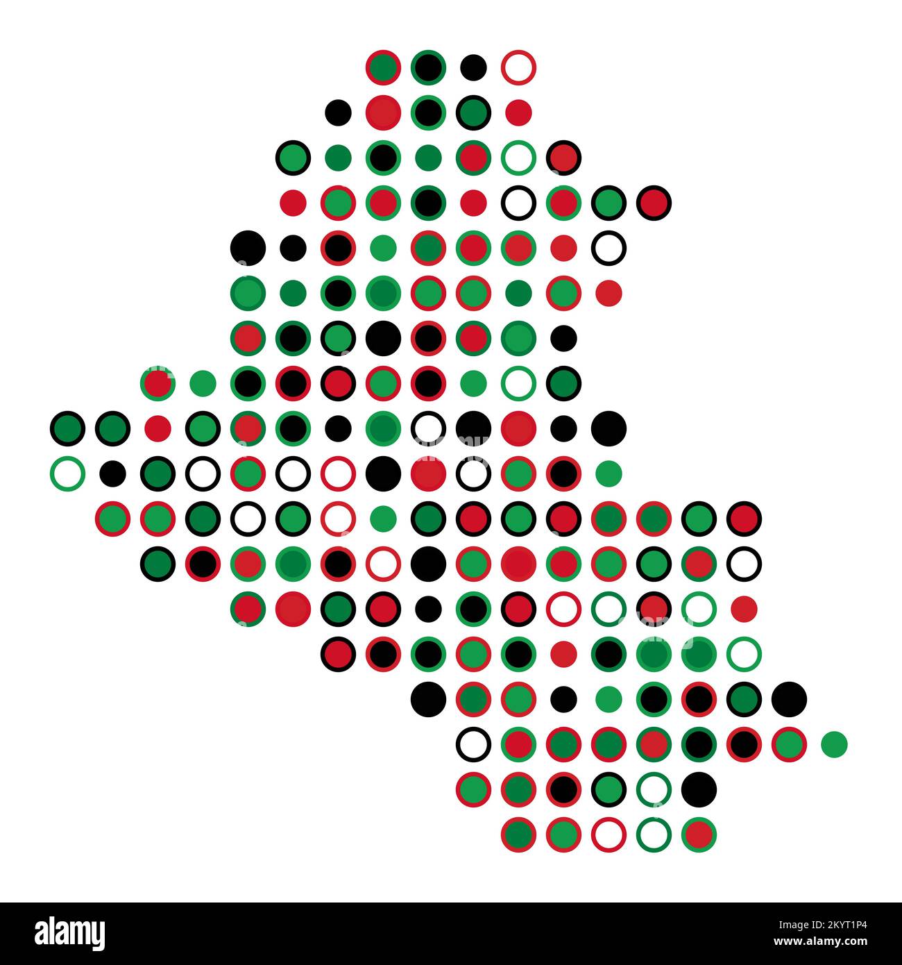 Iraq Map Silhouette Pixelated generative pattern illustration Stock ...