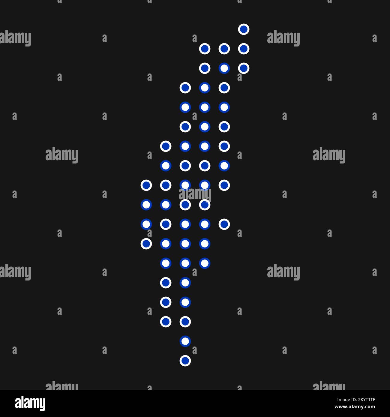 Israel Map Silhouette Pixelated generative pattern illustration Stock ...