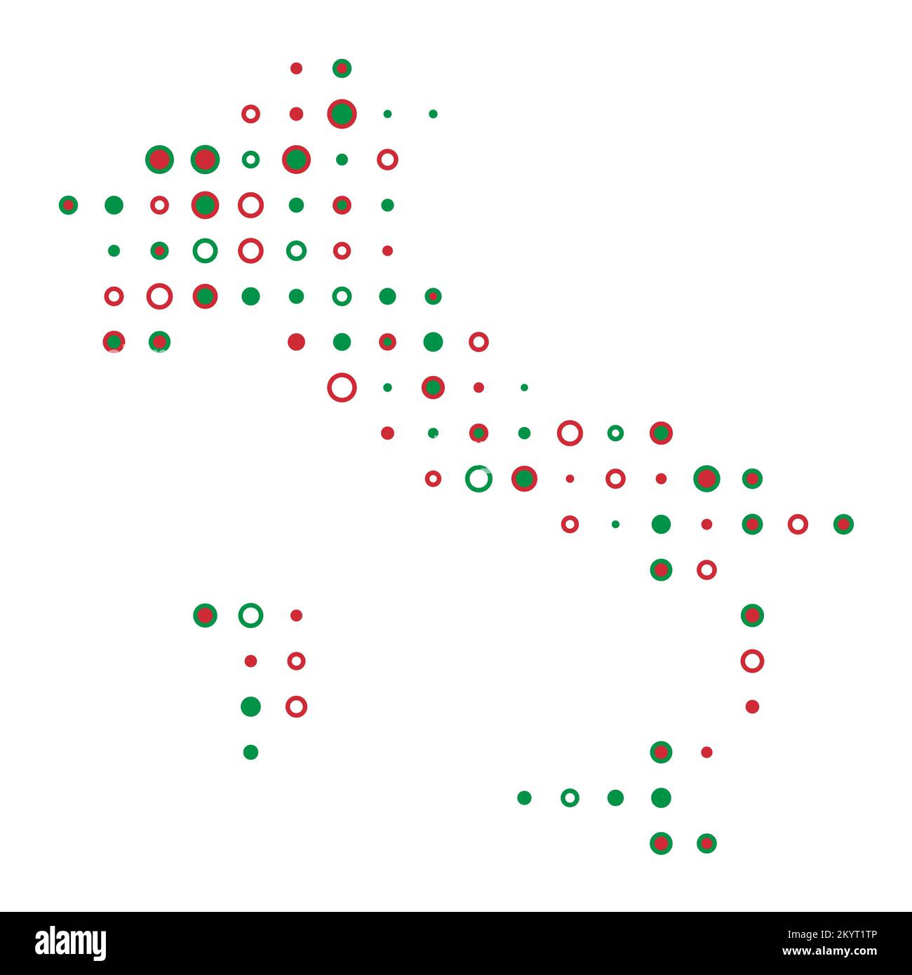 Italy Map Silhouette Pixelated generative pattern illustration Stock ...