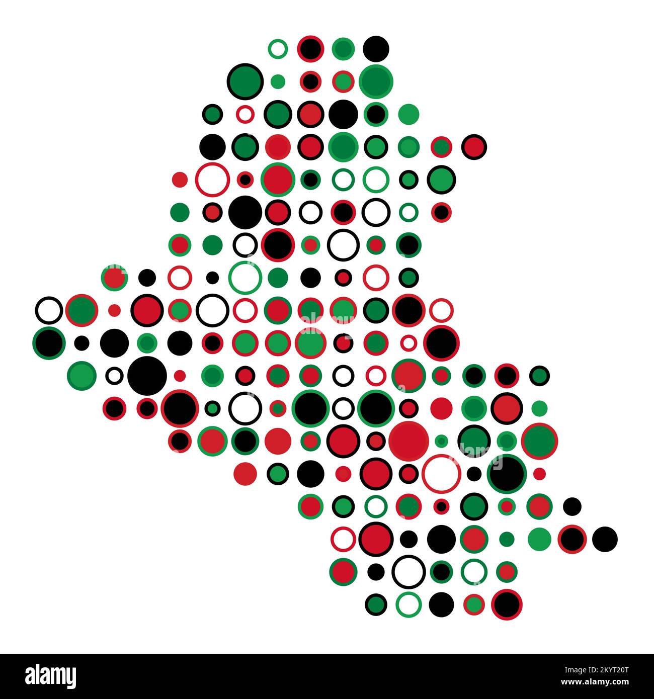 Iraq Map Silhouette Pixelated generative pattern illustration Stock ...