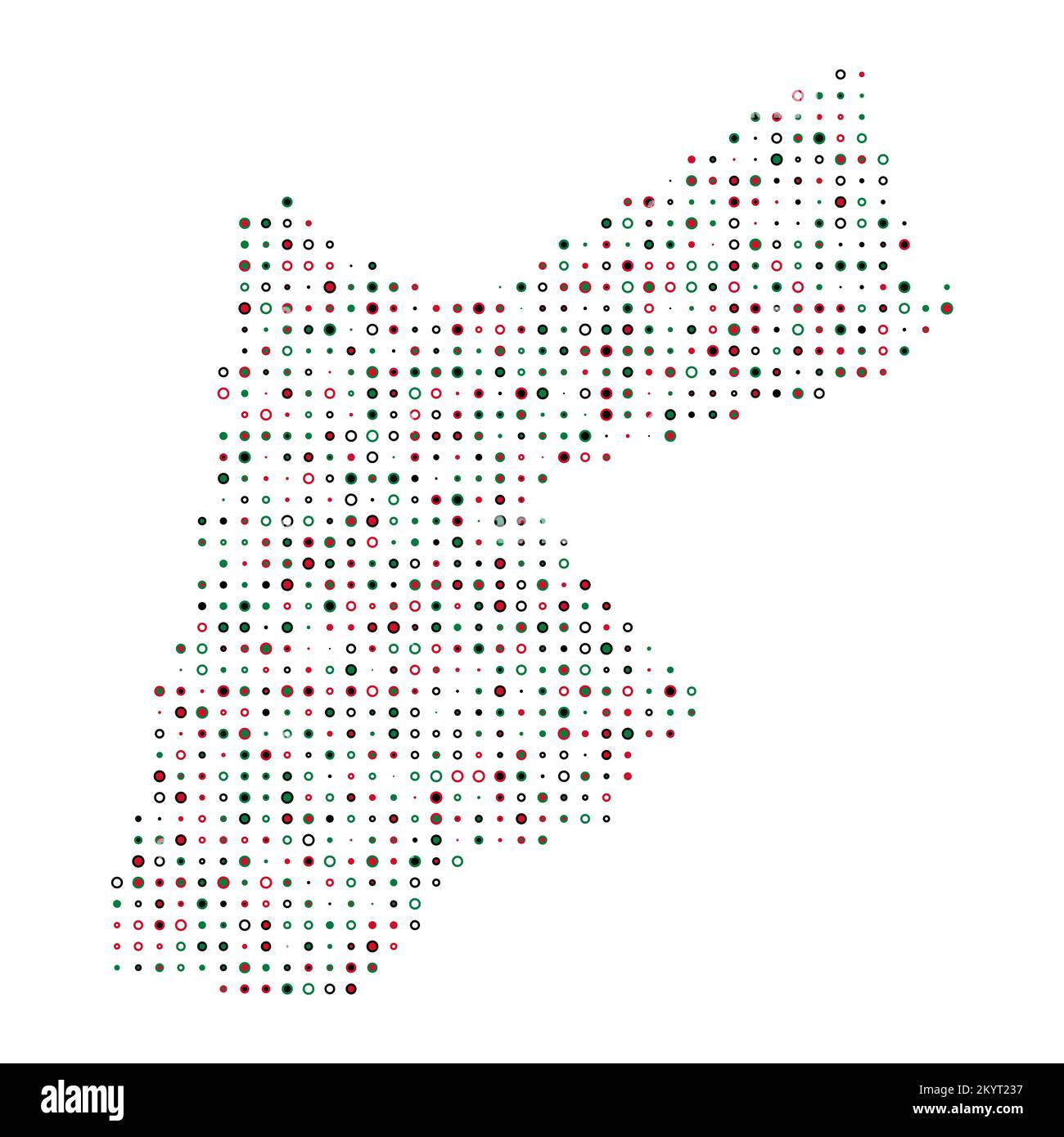 Jordan Map Silhouette Pixelated generative pattern illustration Stock ...