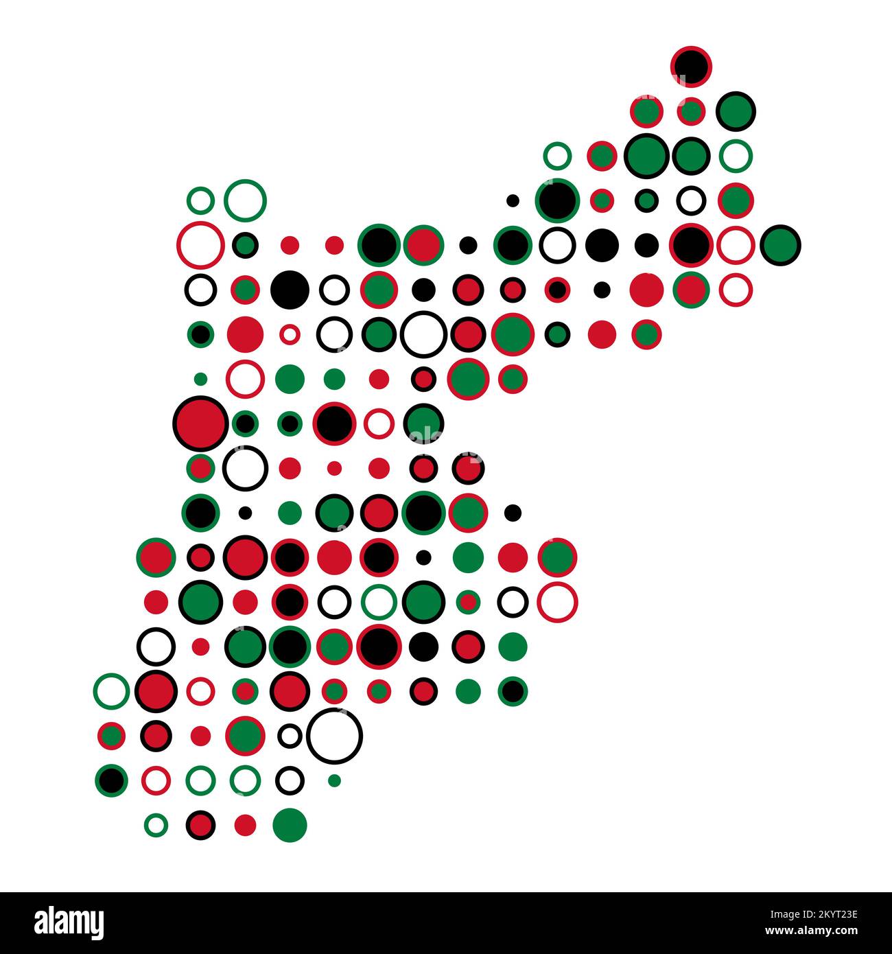 Jordan Map Silhouette Pixelated generative pattern illustration Stock ...