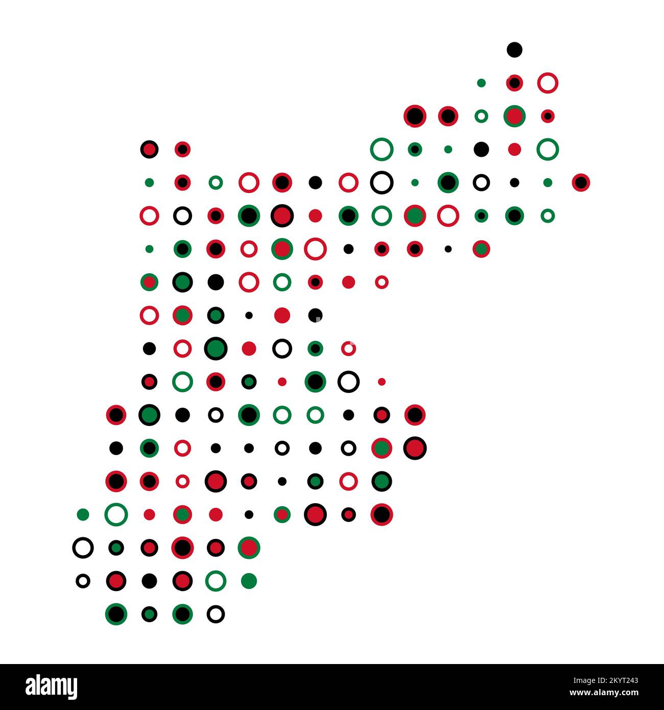 Jordan Map Silhouette Pixelated generative pattern illustration Stock ...