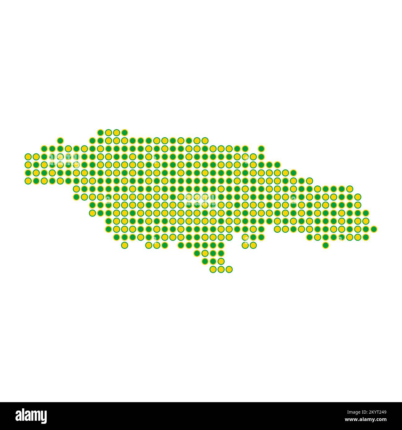 Jamaica Map Silhouette Pixelated generative pattern illustration Stock ...