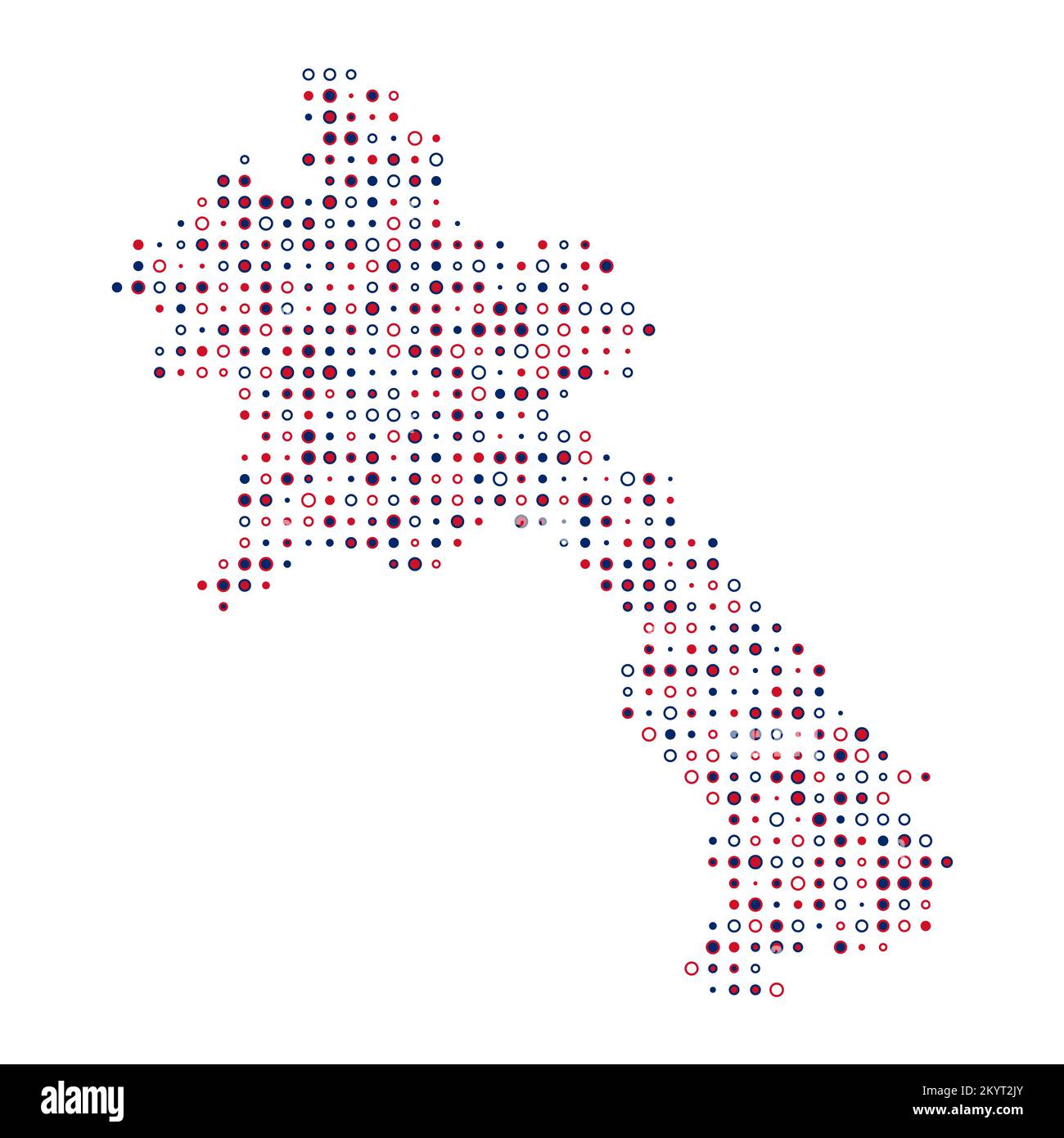 Laos Map Silhouette Pixelated generative pattern illustration Stock ...