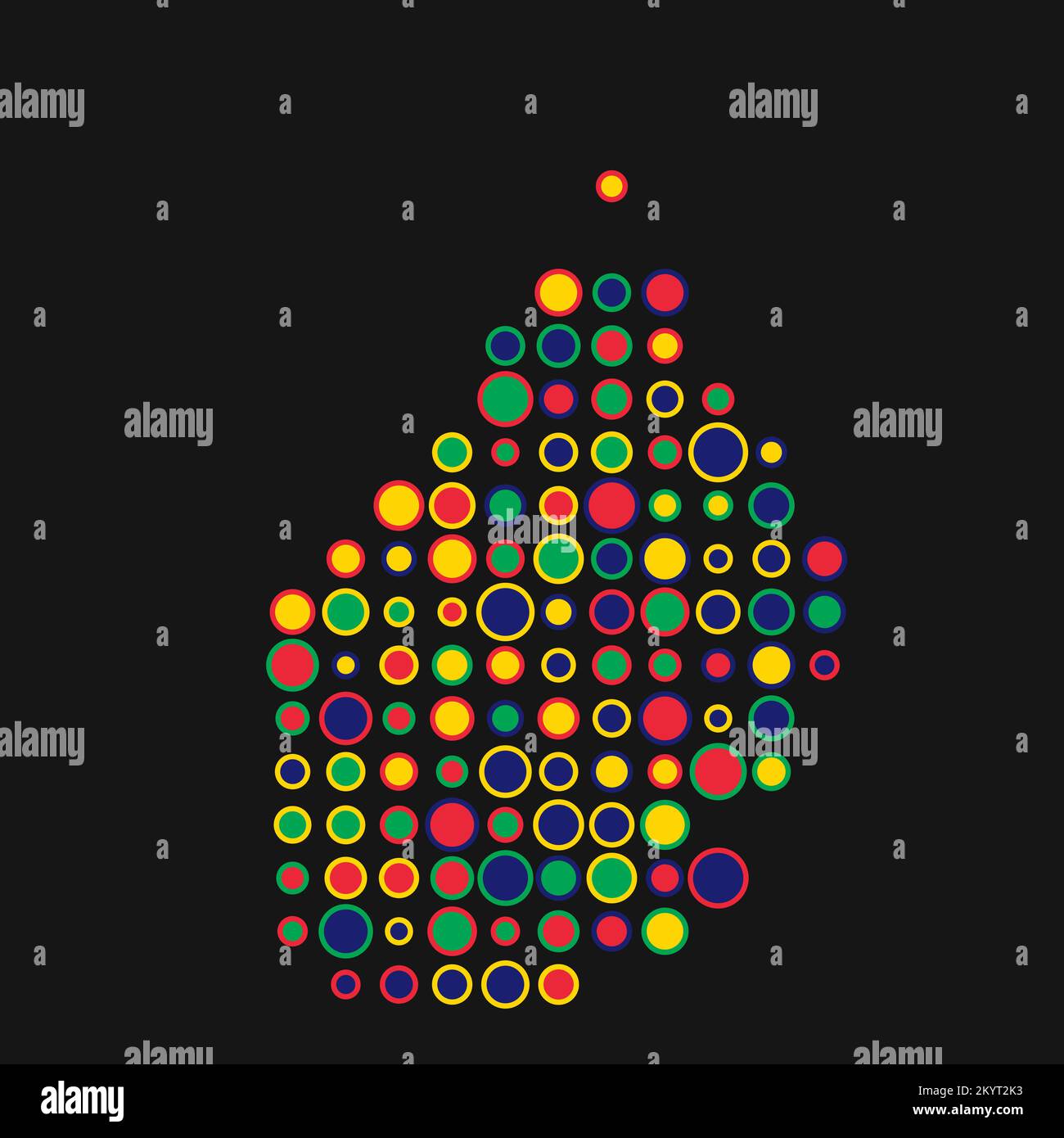 Mauritius Map Silhouette Pixelated generative pattern illustration ...