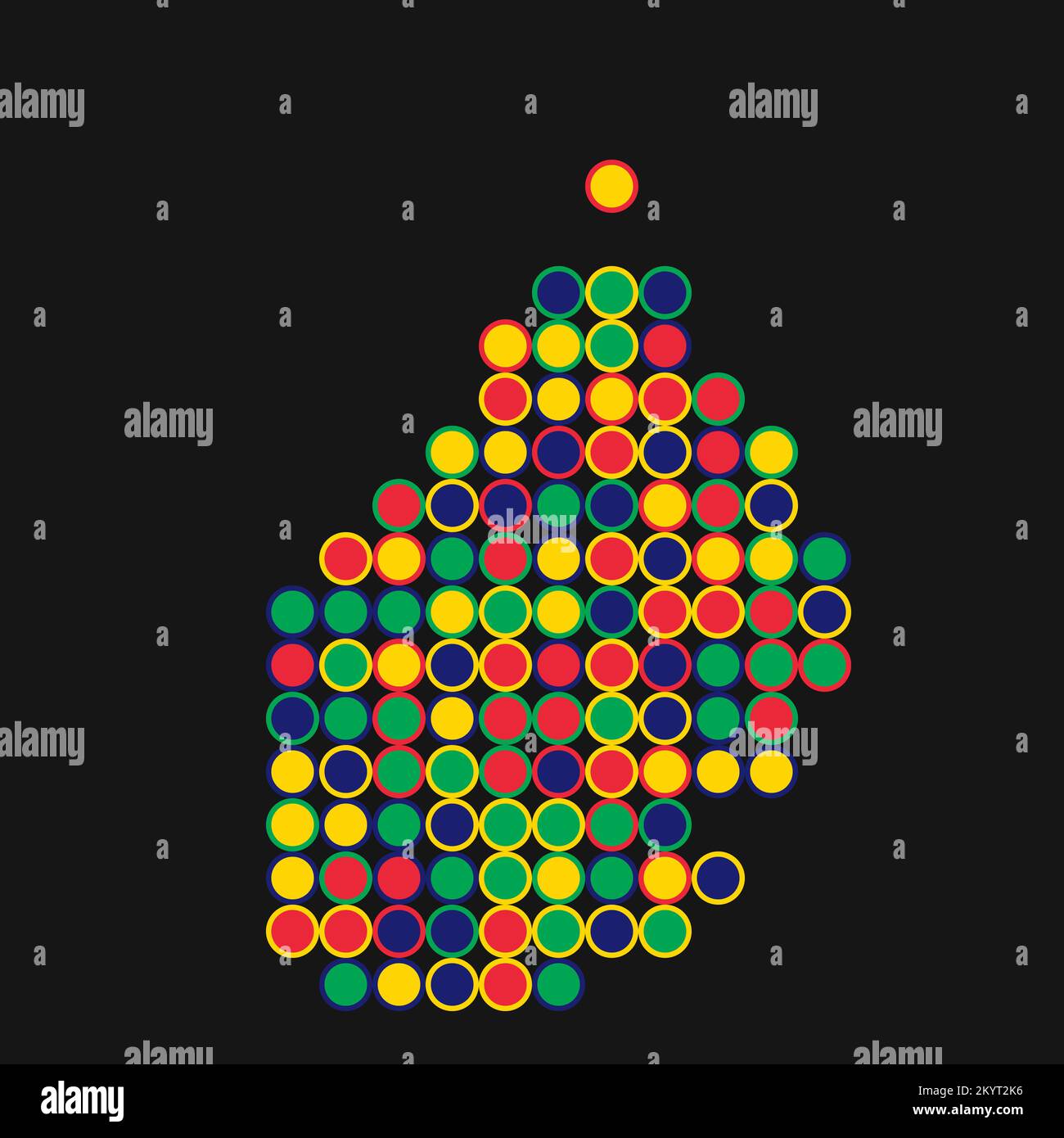 Mauritius Map Silhouette Pixelated generative pattern illustration ...