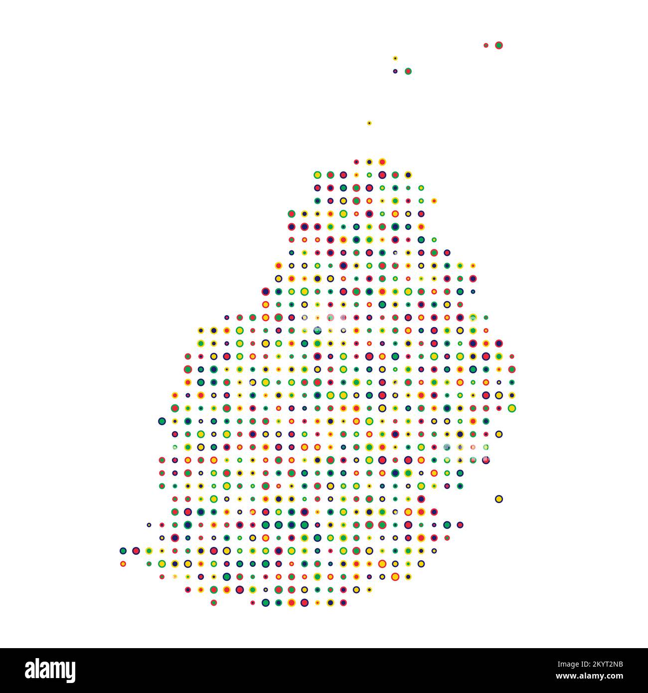 Mauritius Map Silhouette Pixelated generative pattern illustration ...