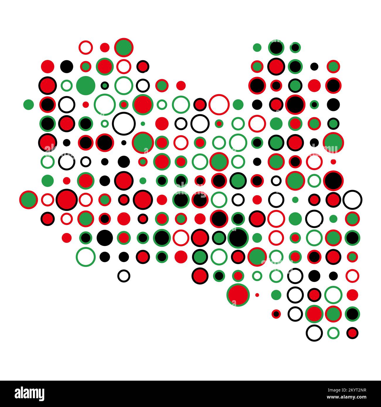 Libya Map Silhouette Pixelated generative pattern illustration Stock ...