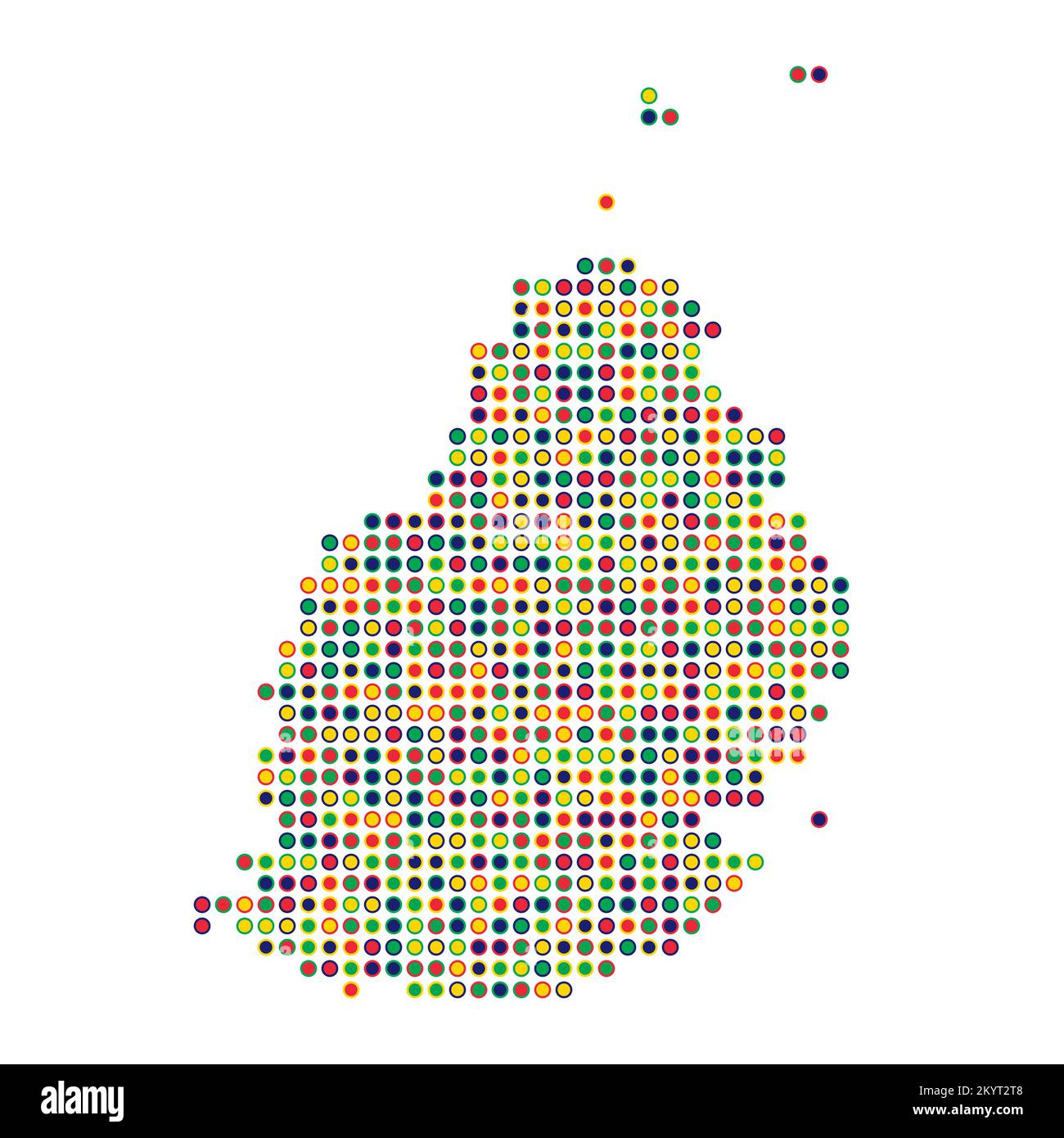 Mauritius Map Silhouette Pixelated generative pattern illustration ...