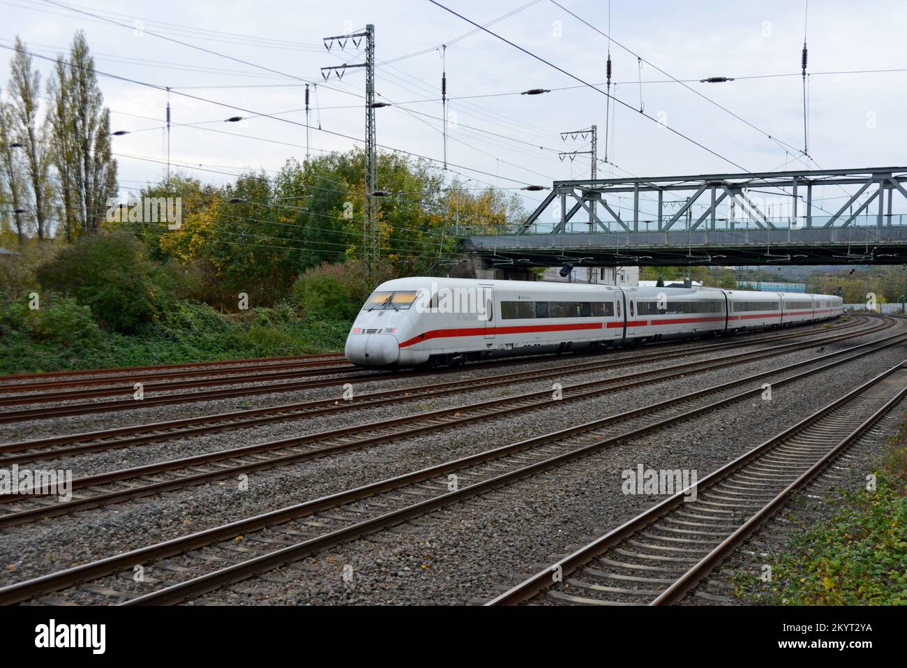 a Deutsche Bahn Inter City ICE electric train near Hagen, Germany Stock ...