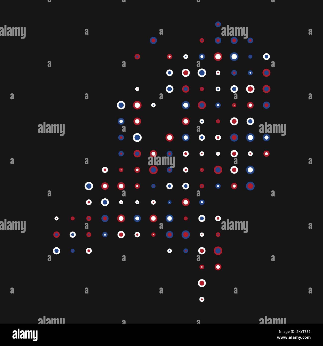 Netherlands Map Silhouette Pixelated generative pattern illustration ...