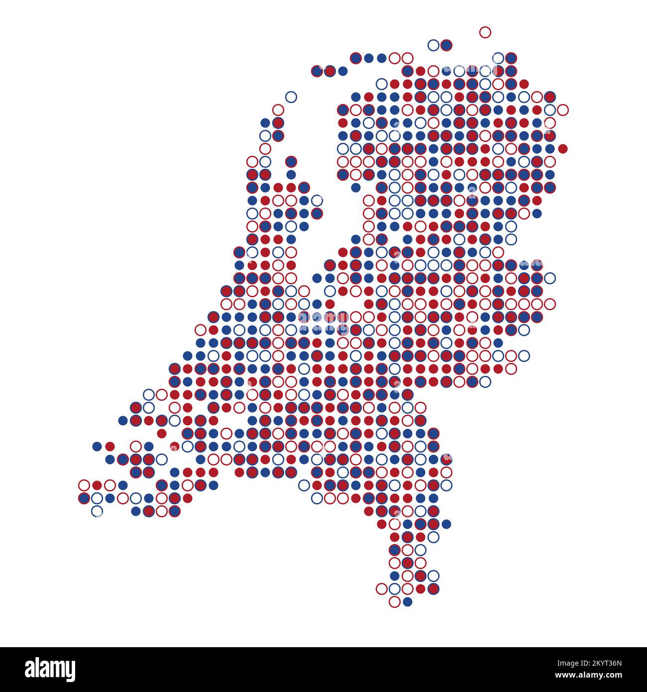Netherlands Map Silhouette Pixelated generative pattern illustration ...