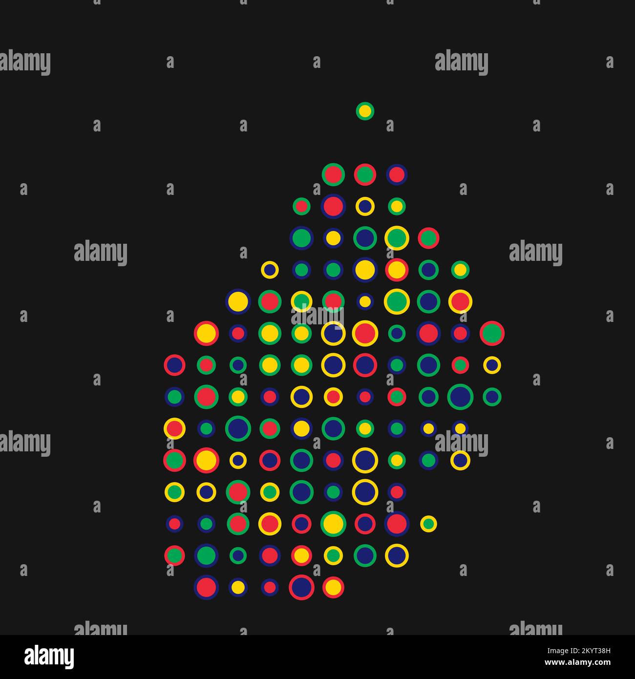 Mauritius Map Silhouette Pixelated generative pattern illustration ...