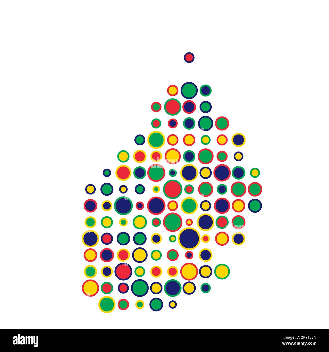 Mauritius Map Silhouette Pixelated generative pattern illustration ...