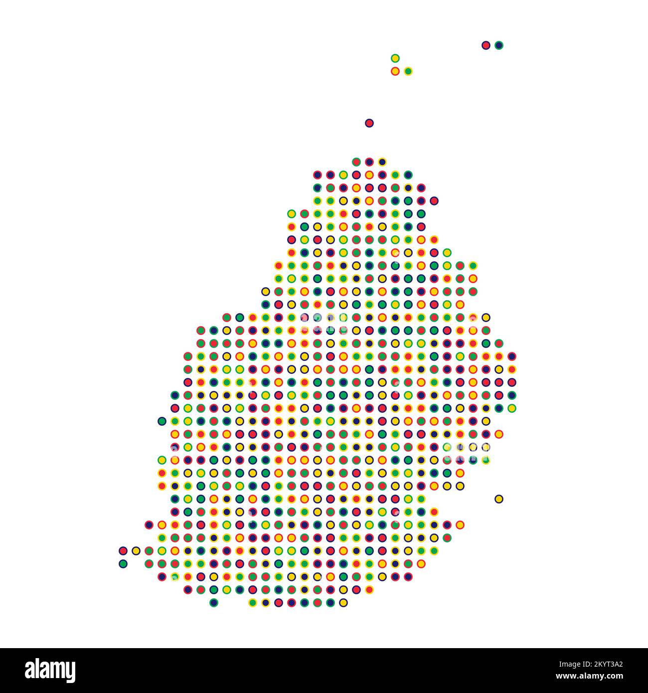 Mauritius Map Silhouette Pixelated generative pattern illustration ...