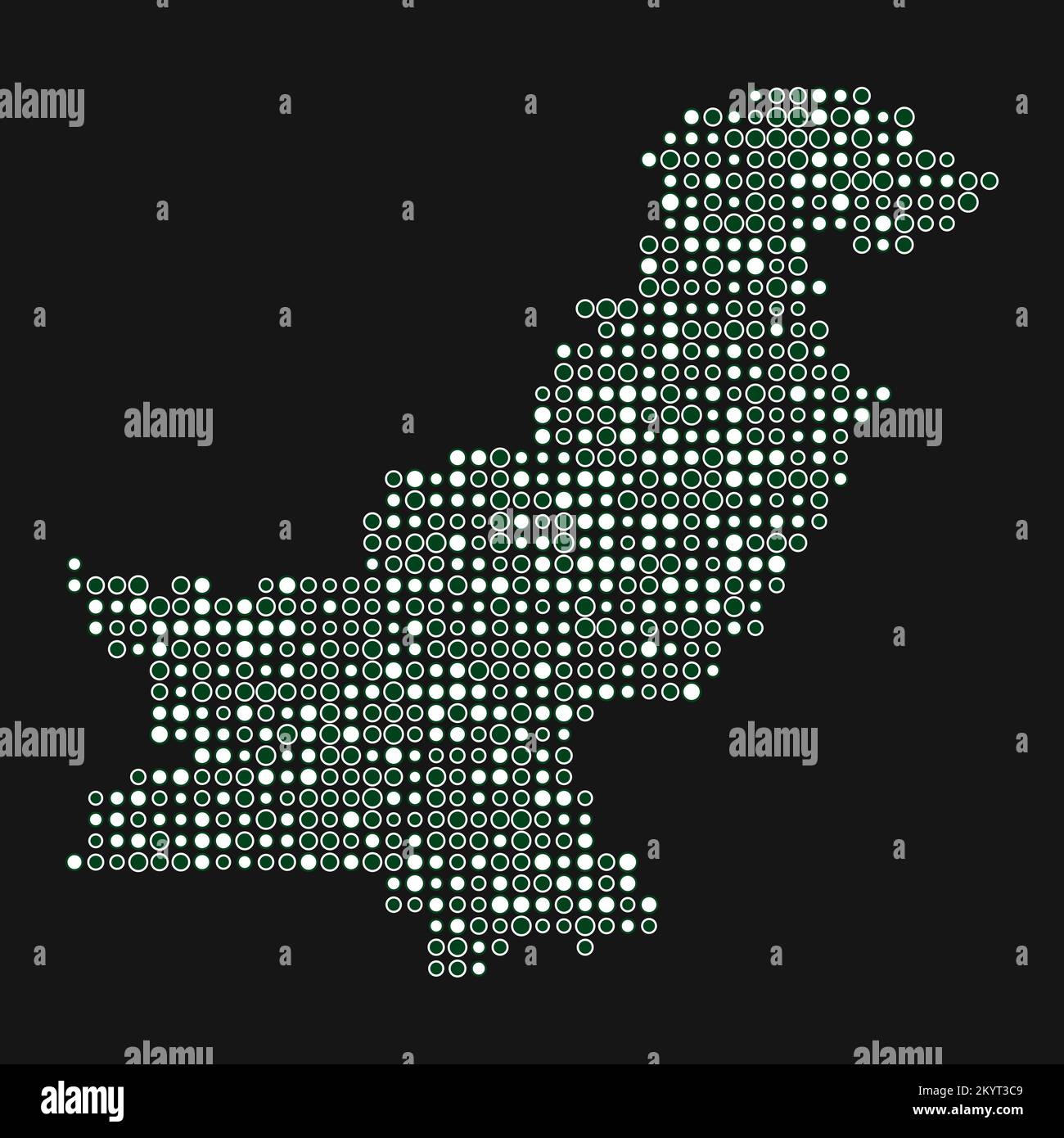 Pakistan Map Silhouette Pixelated generative pattern illustration Stock ...