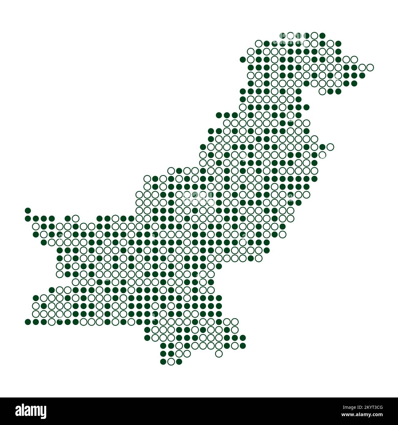 Pakistan Map Silhouette Pixelated generative pattern illustration Stock ...
