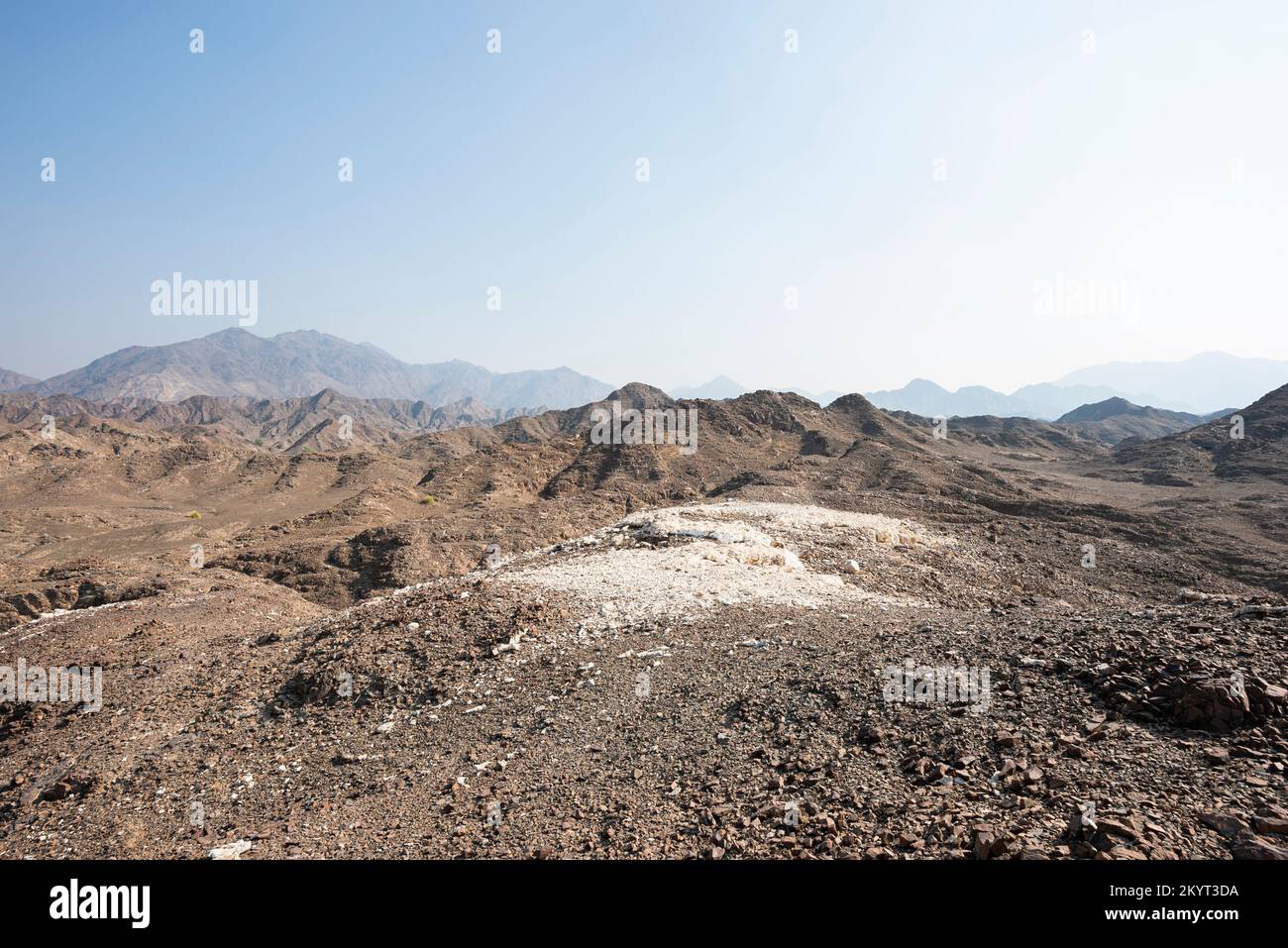 Horizontal landscape of the beautiful Hajar Mountains of the United ...