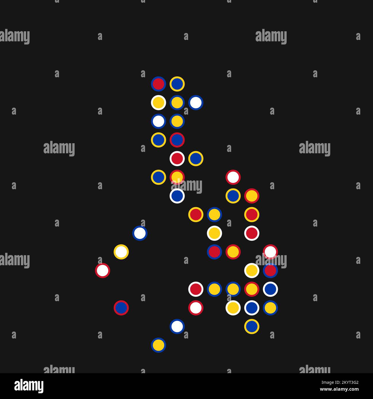 Philippines Map Silhouette Pixelated generative pattern illustration ...