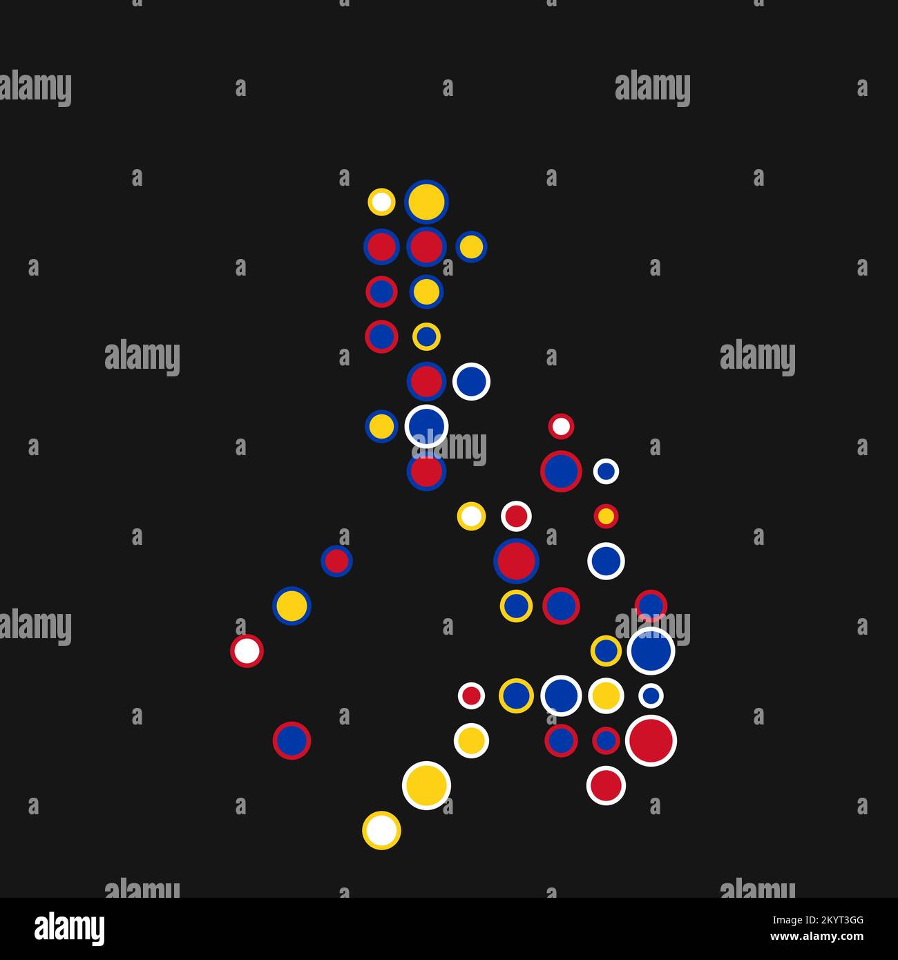 Philippines Map Silhouette Pixelated generative pattern illustration ...