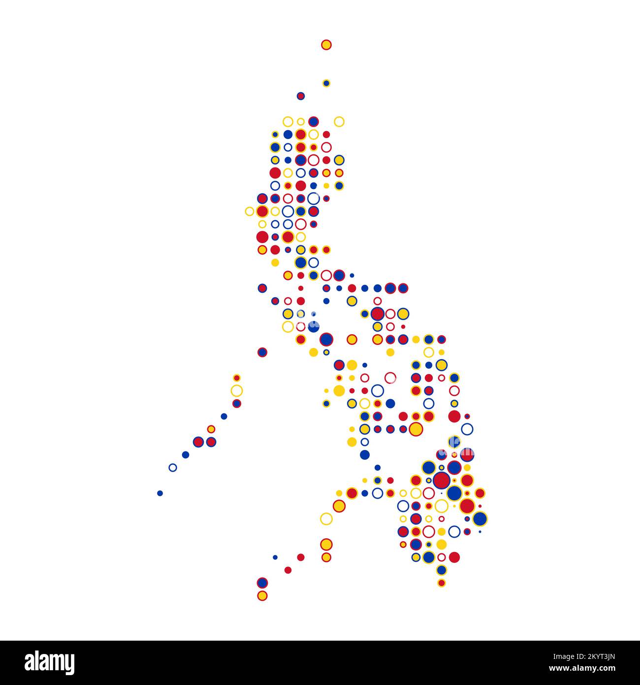 Philippines Map Silhouette Pixelated generative pattern illustration ...