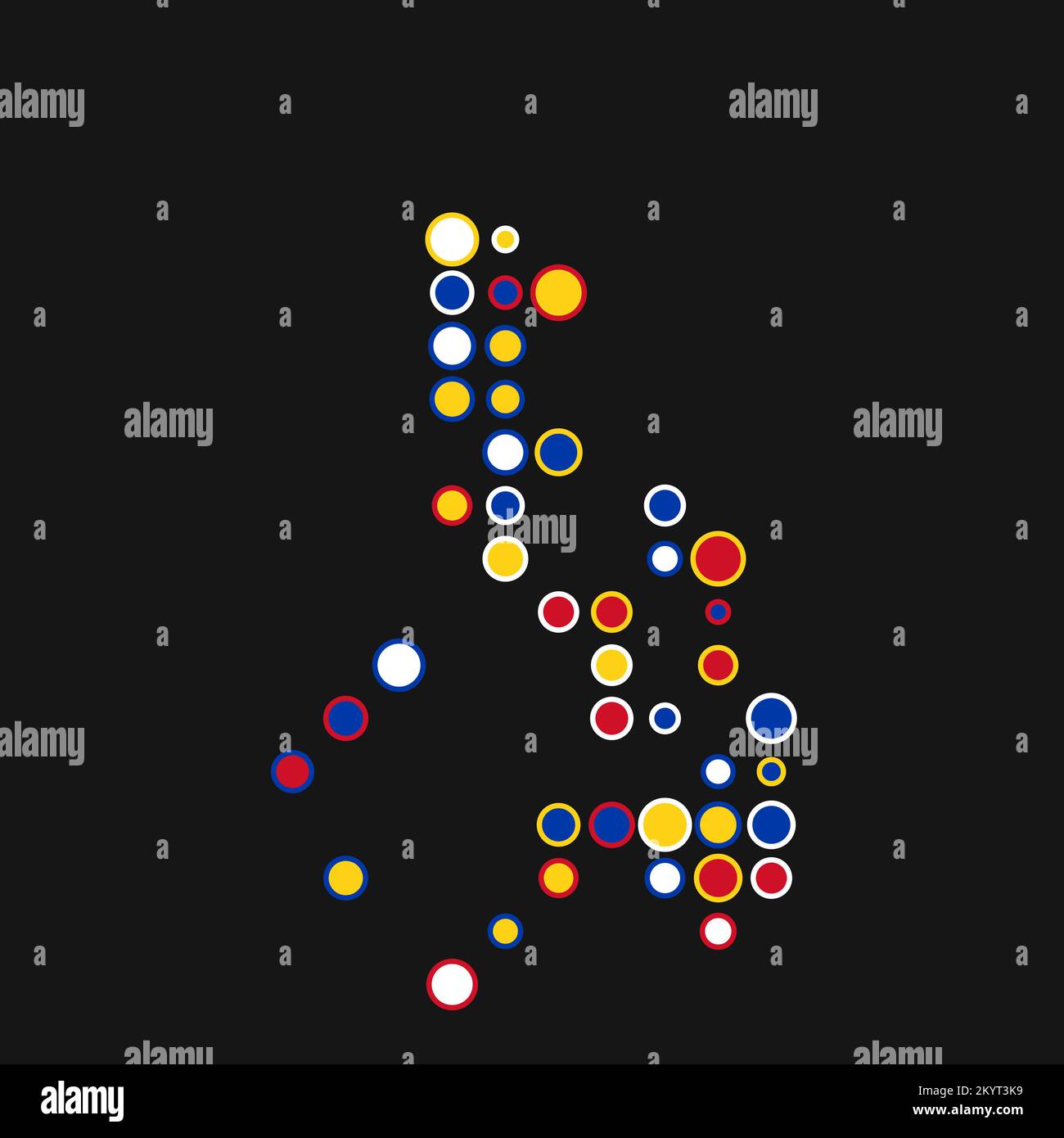 Philippines Map Silhouette Pixelated generative pattern illustration ...
