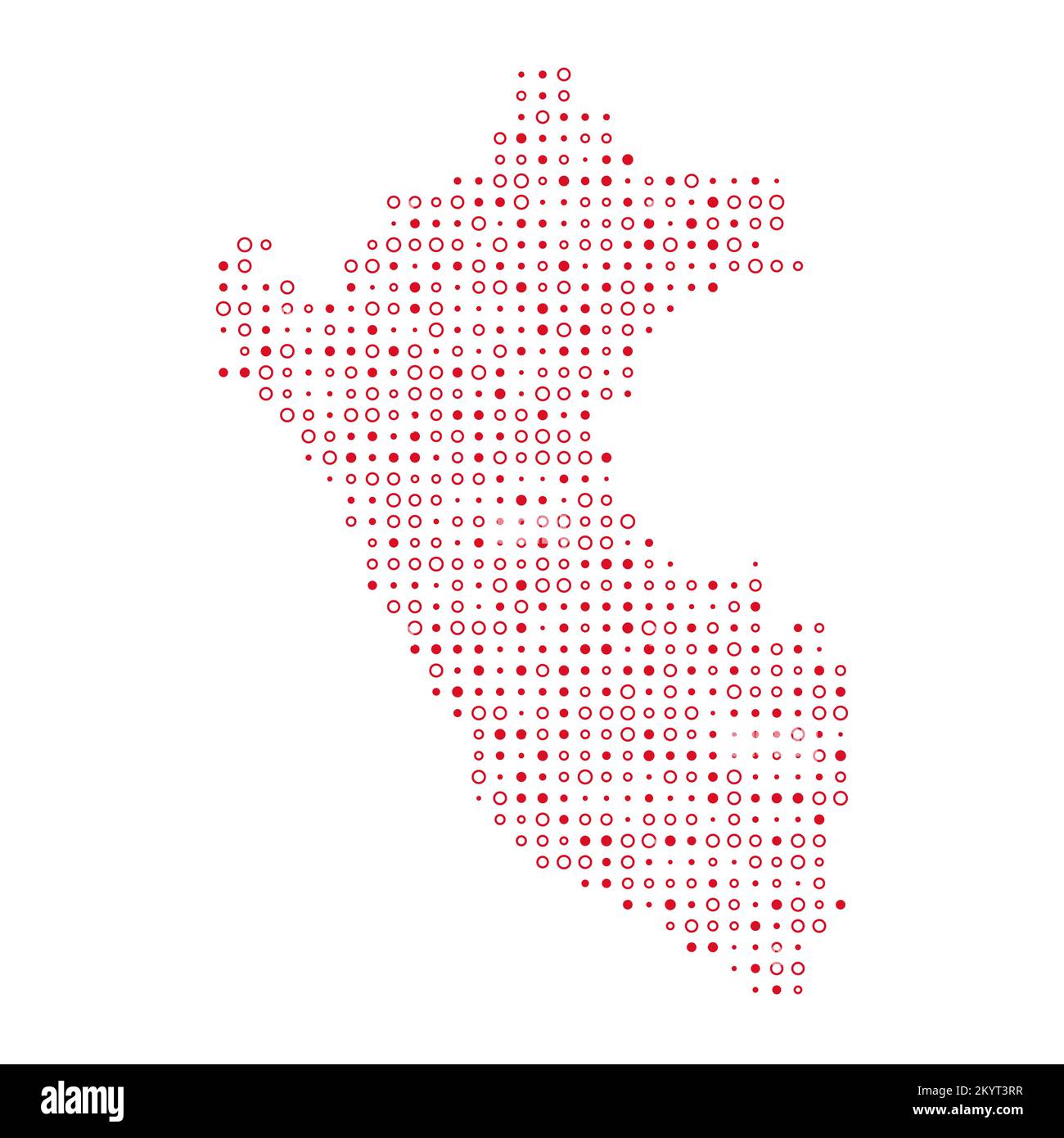 Peru Map Silhouette Pixelated generative pattern illustration Stock ...
