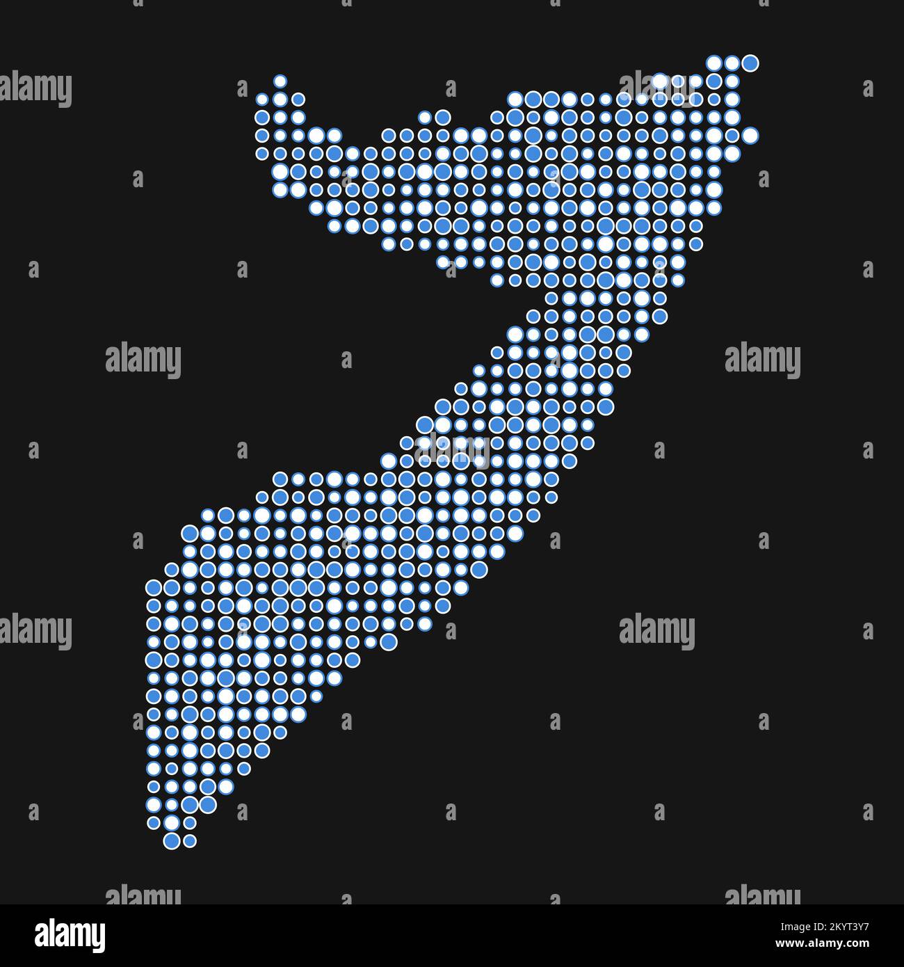 Somalia Map Silhouette Pixelated generative pattern illustration Stock ...