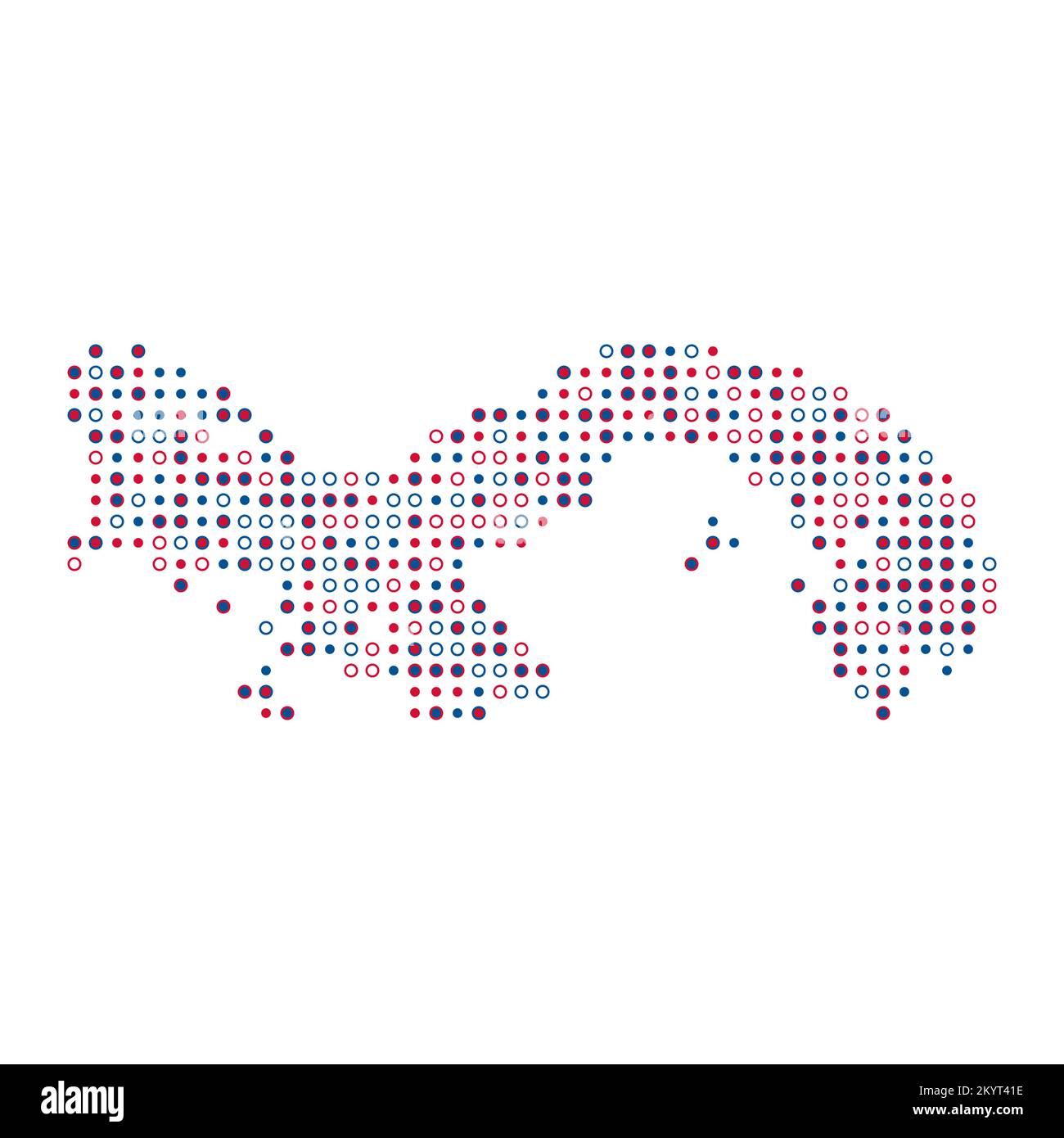Panama Map Silhouette Pixelated generative pattern illustration Stock ...