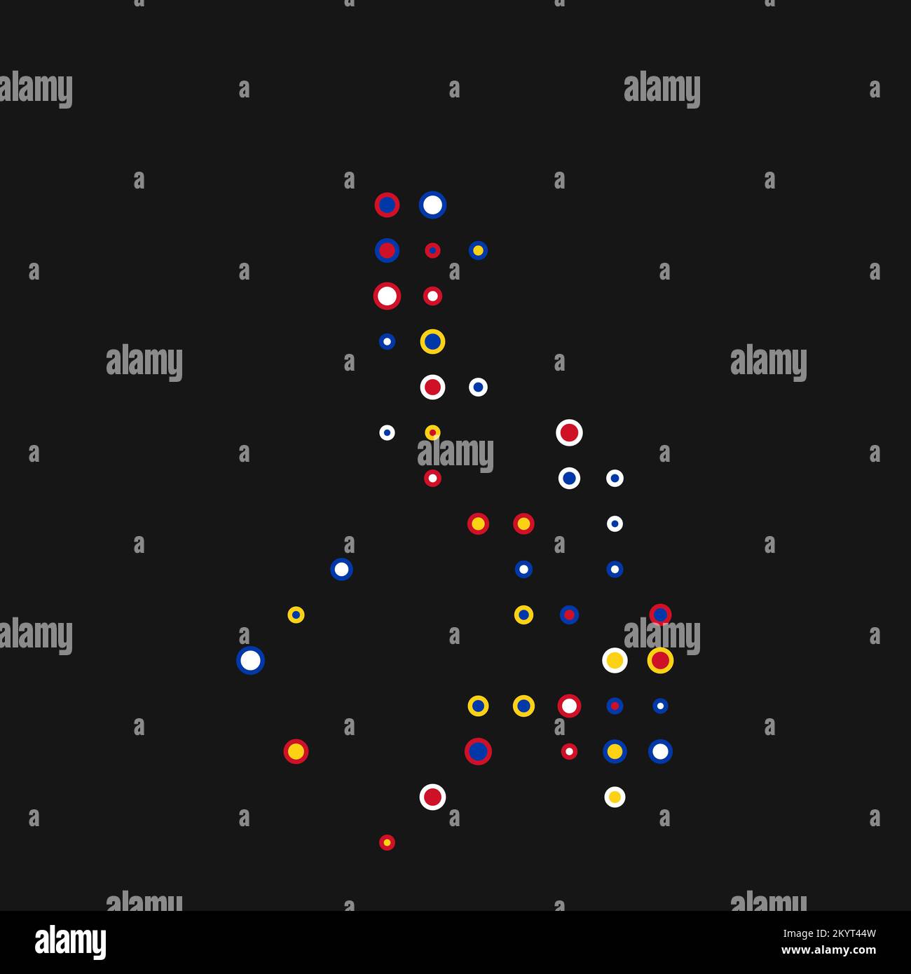 Philippines Map Silhouette Pixelated generative pattern illustration ...