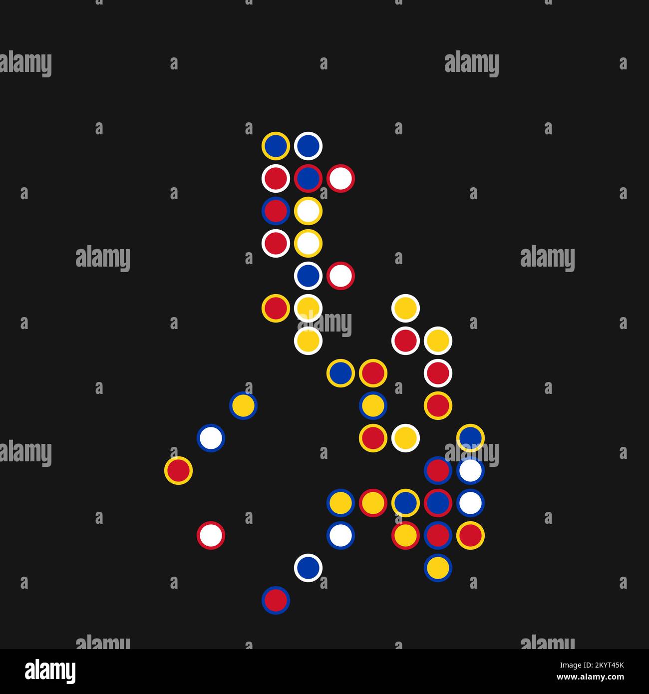 Philippines Map Silhouette Pixelated generative pattern illustration ...