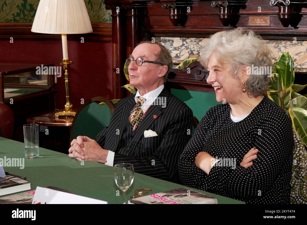 AN Wilson and Lucy Lethbridge at the Oldie Lit Lunch 15-11-22 Neil ...