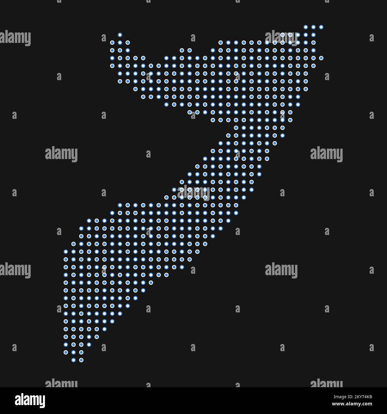 Somalia Map Silhouette Pixelated generative pattern illustration Stock ...