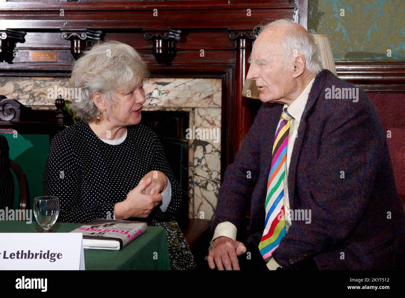 Peter Snow and Lucy Lethbridge; Oldie Lit Lunch 15-11-22 Neil Spence ...