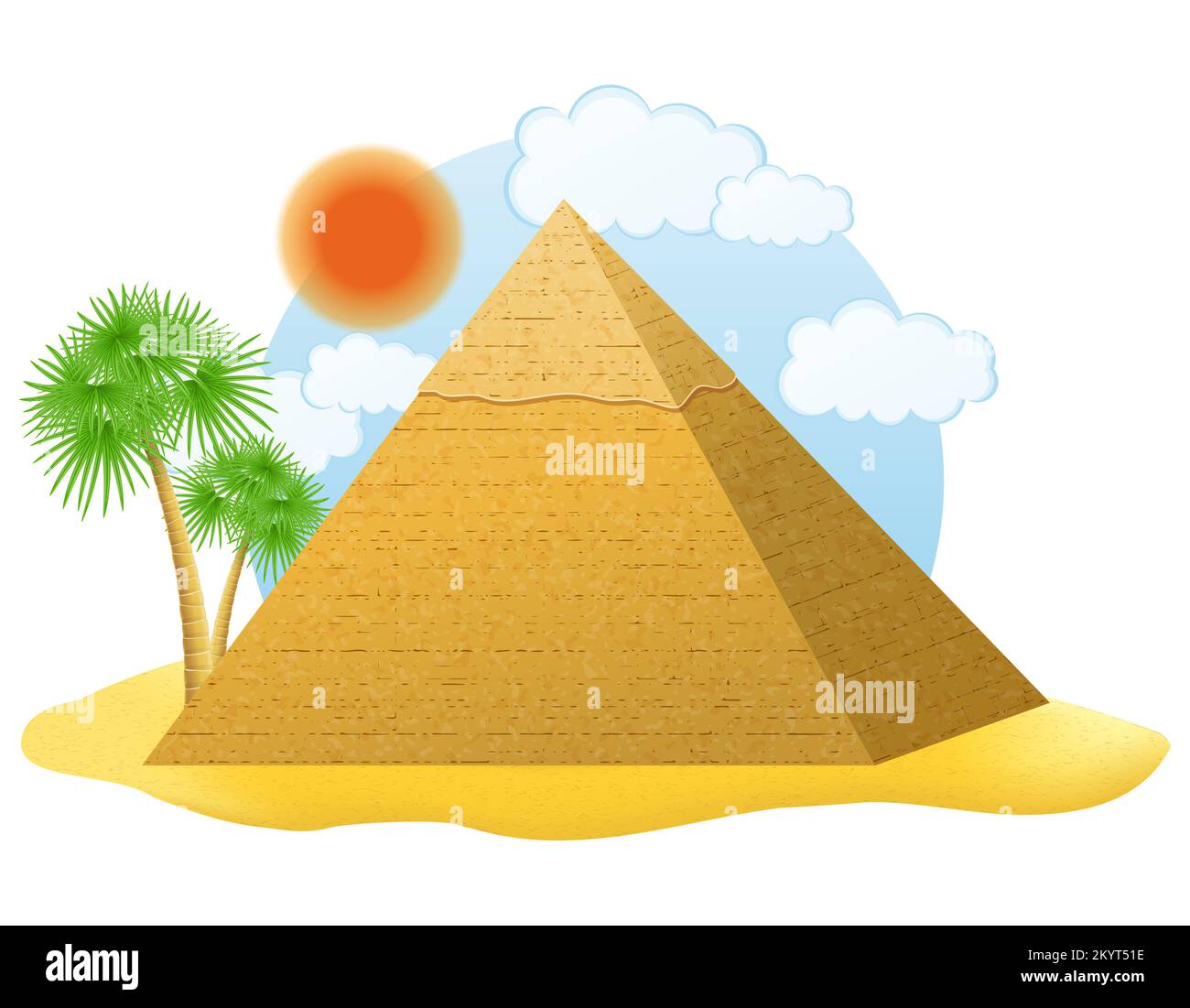 pyramid symbol of ancient egypt vector illustration isolated on white ...