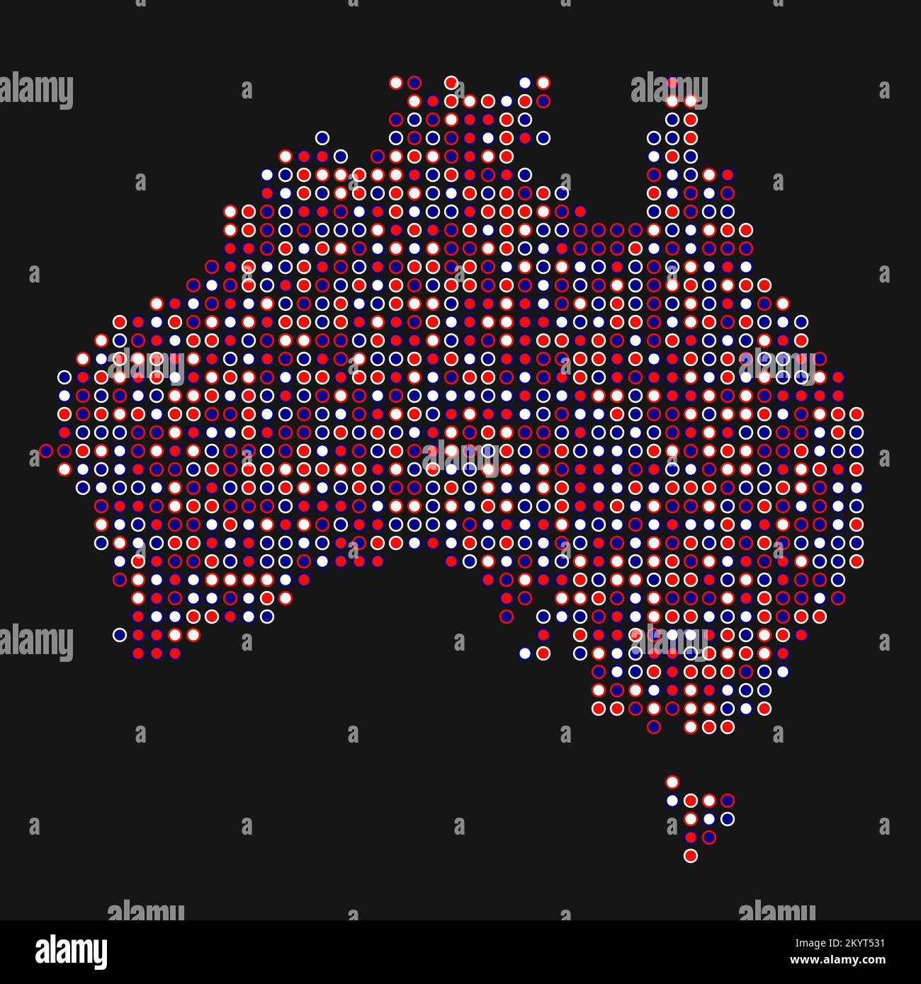 Australia Map Silhouette Pixelated generative pattern illustration ...