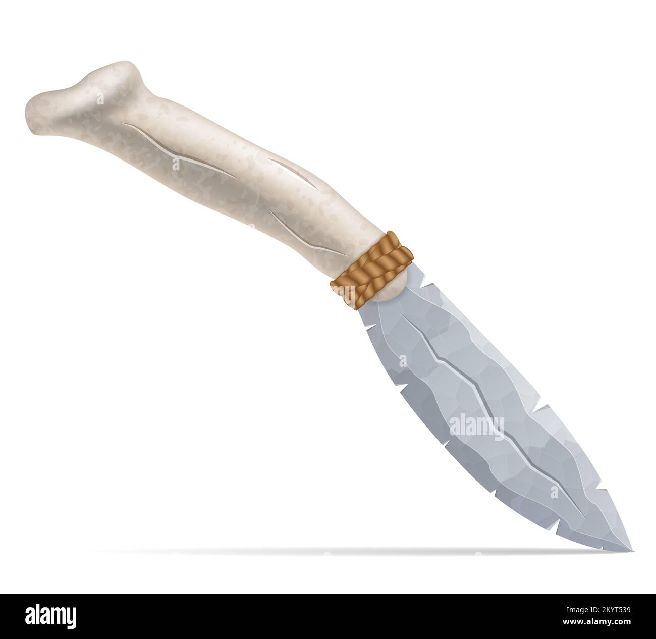 mayan ancient stone knife vector illustration isolated on white ...