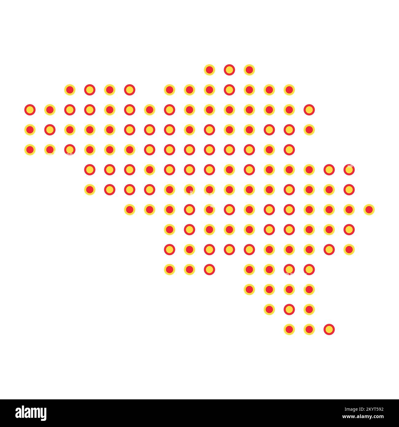 Belgium Map Silhouette Pixelated generative pattern illustration Stock ...