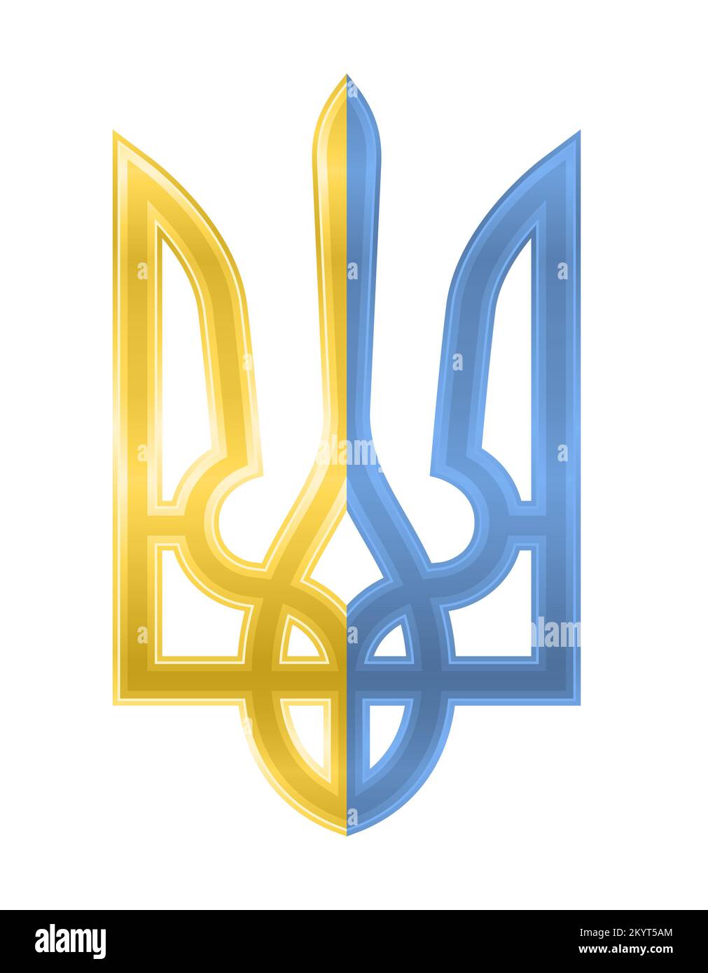 coat of arms of ukraine national emblem vector illustration isolated on ...