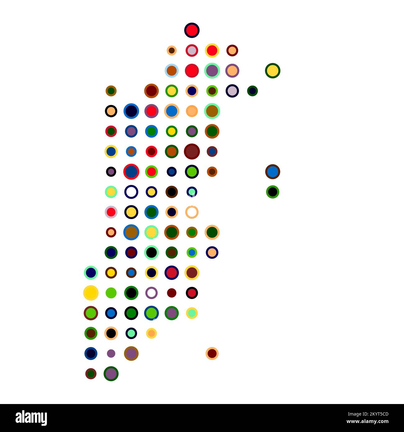 Belize Map Silhouette Pixelated generative pattern illustration Stock ...