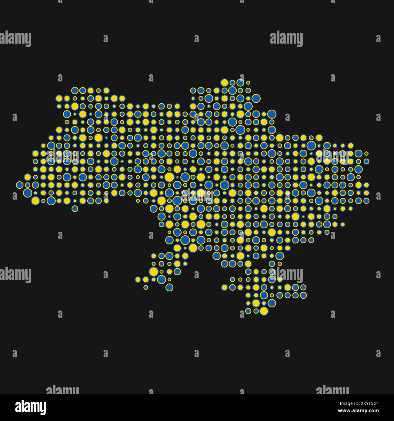 Ukraine Map Silhouette Pixelated generative pattern illustration Stock ...