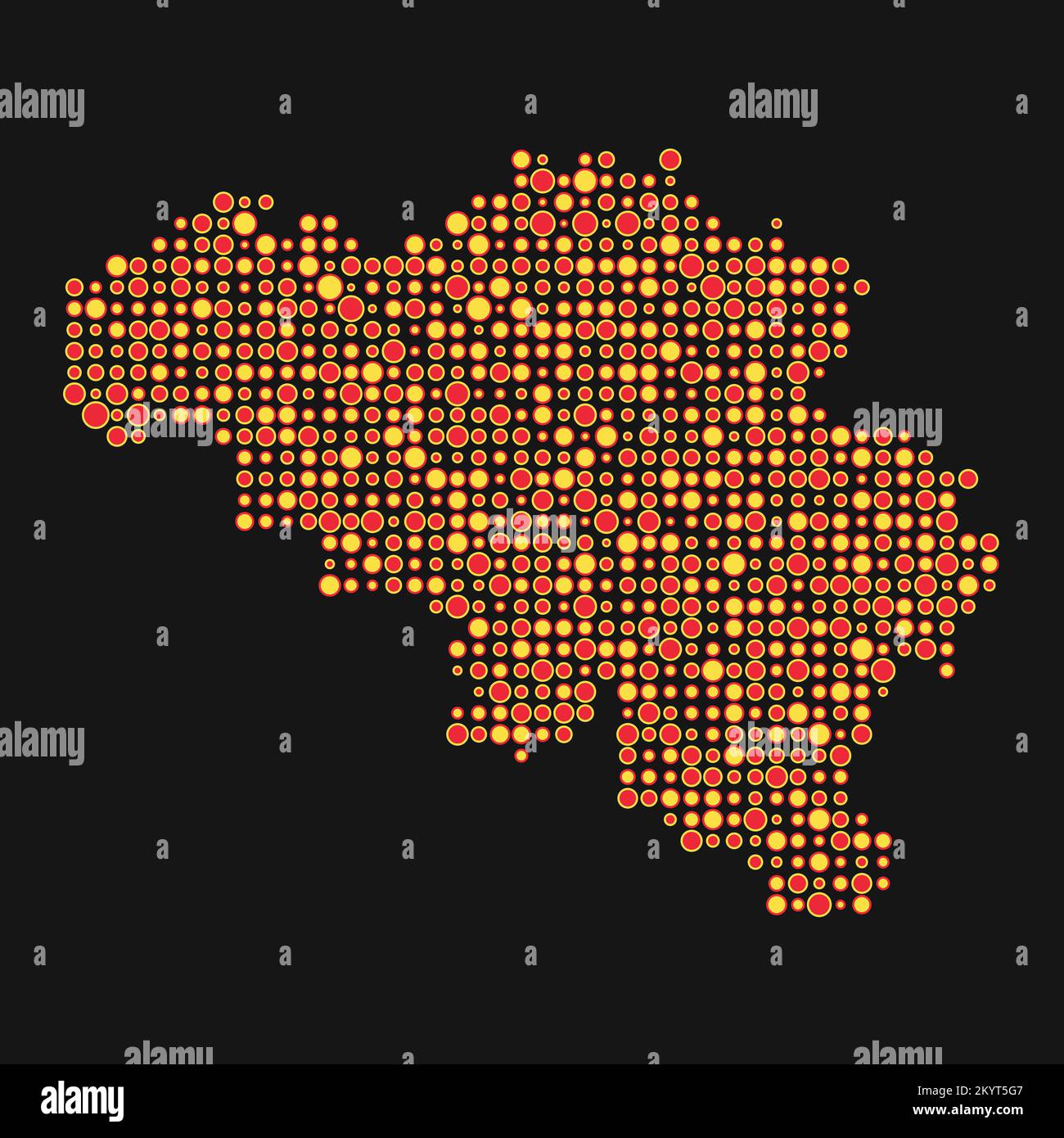 Belgium Map Silhouette Pixelated generative pattern illustration Stock ...